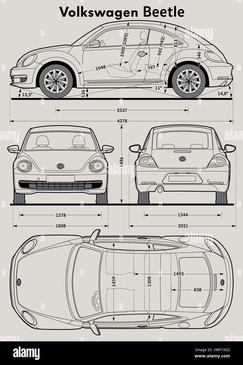 Volkswagen new beetle Stock Vector Images - Alamy