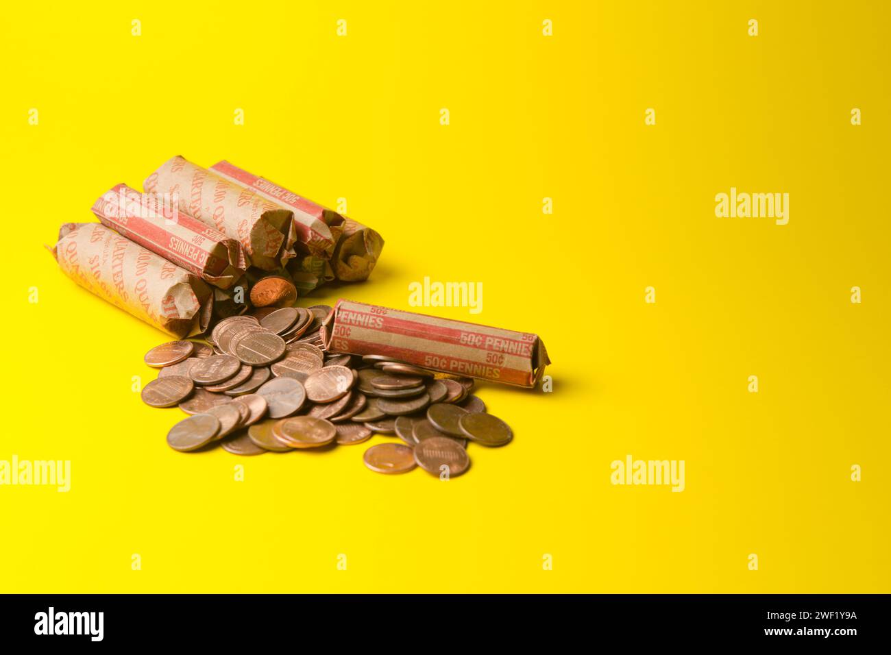 Money rolls hi-res stock photography and images - Alamy