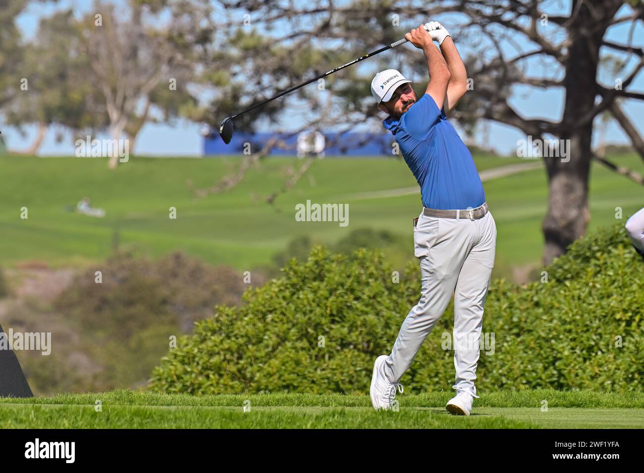 San Diego, California, USA. 27th Jan, 2024. Stephan Jaeger watches his ...