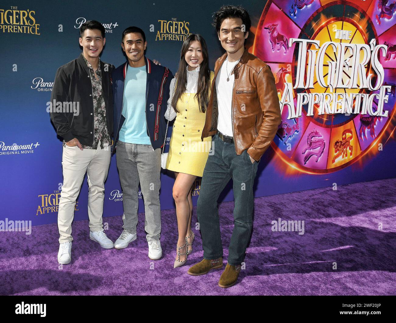 Los Angeles, USA. 27th Jan, 2024. (L-R) KUNG FU Cast - Eddie Liu, JB ...