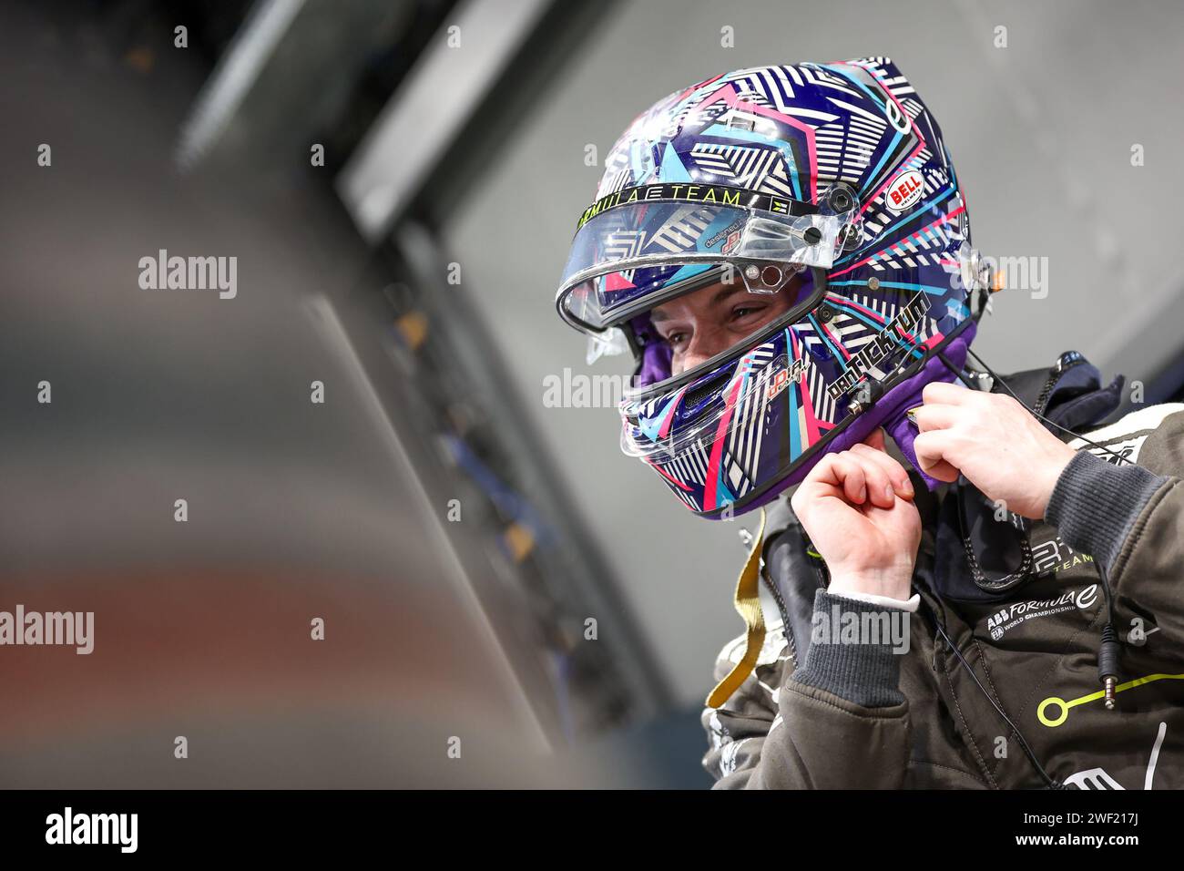 Riyadh, Saudi Arabia. 27th Jan, 2024. ERT Formula E's British driver ...