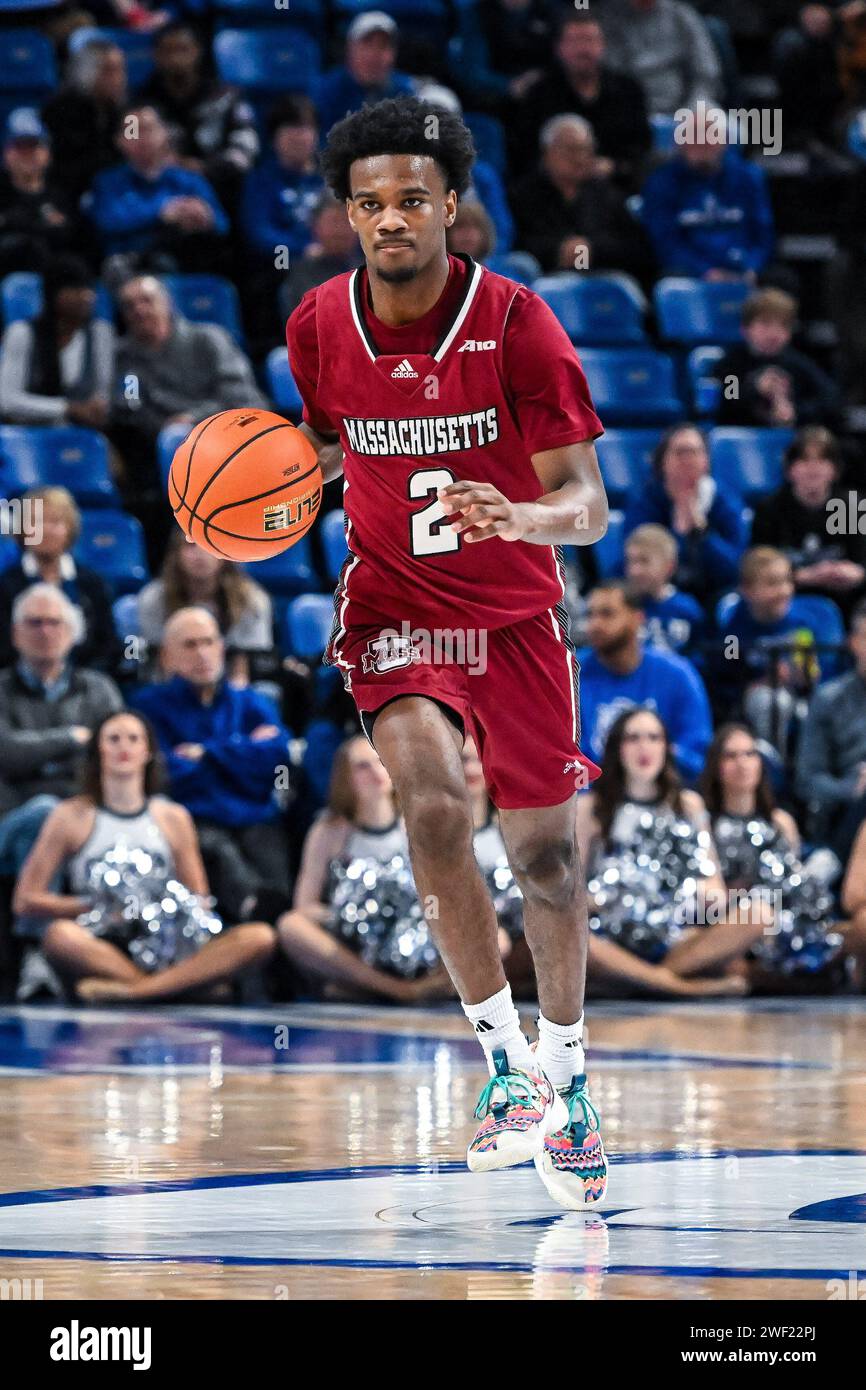 JANUARY 27, 2024: Massachusetts Minutemen guard Jaylen Curry (2 ...