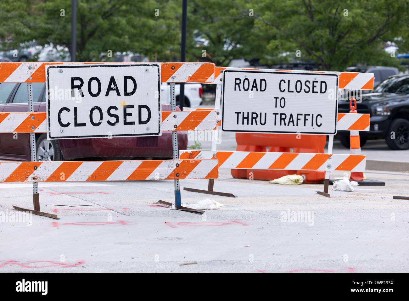 Closing of a road hi-res stock photography and images - Alamy