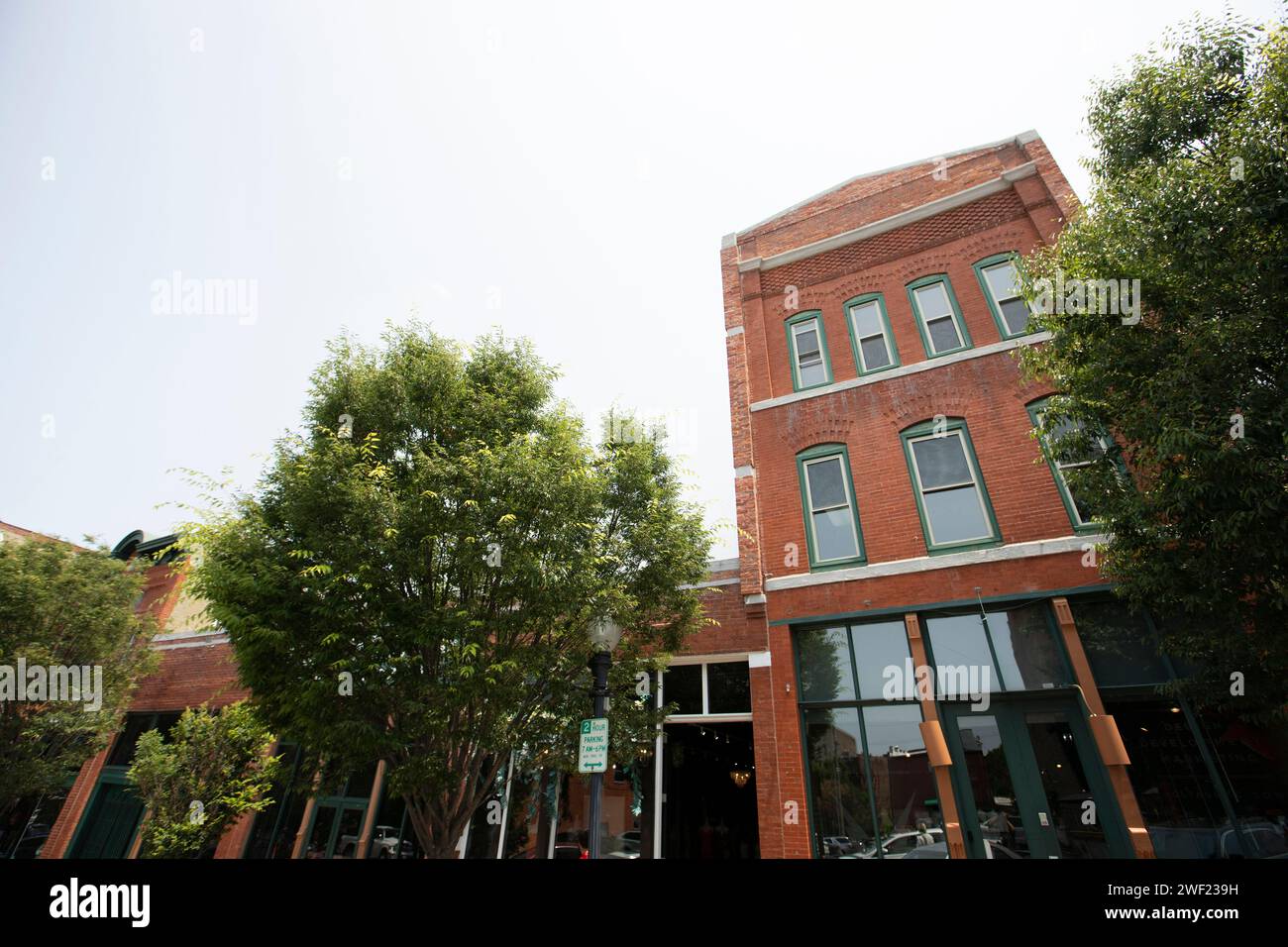 Afternoon view of the historic buildings of the River Market ...