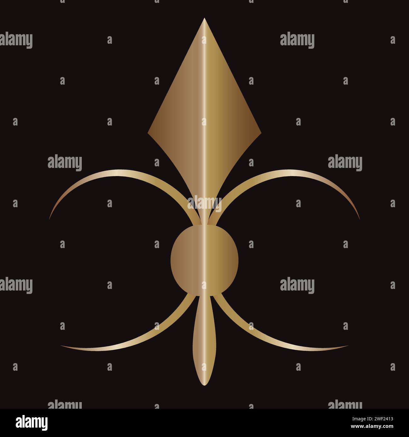 Fleur De Lis icon Royal French heraldic symbol Gold, metallic ... Fleur De Lis icon Royal French heraldic symbol Gold, metallic ...