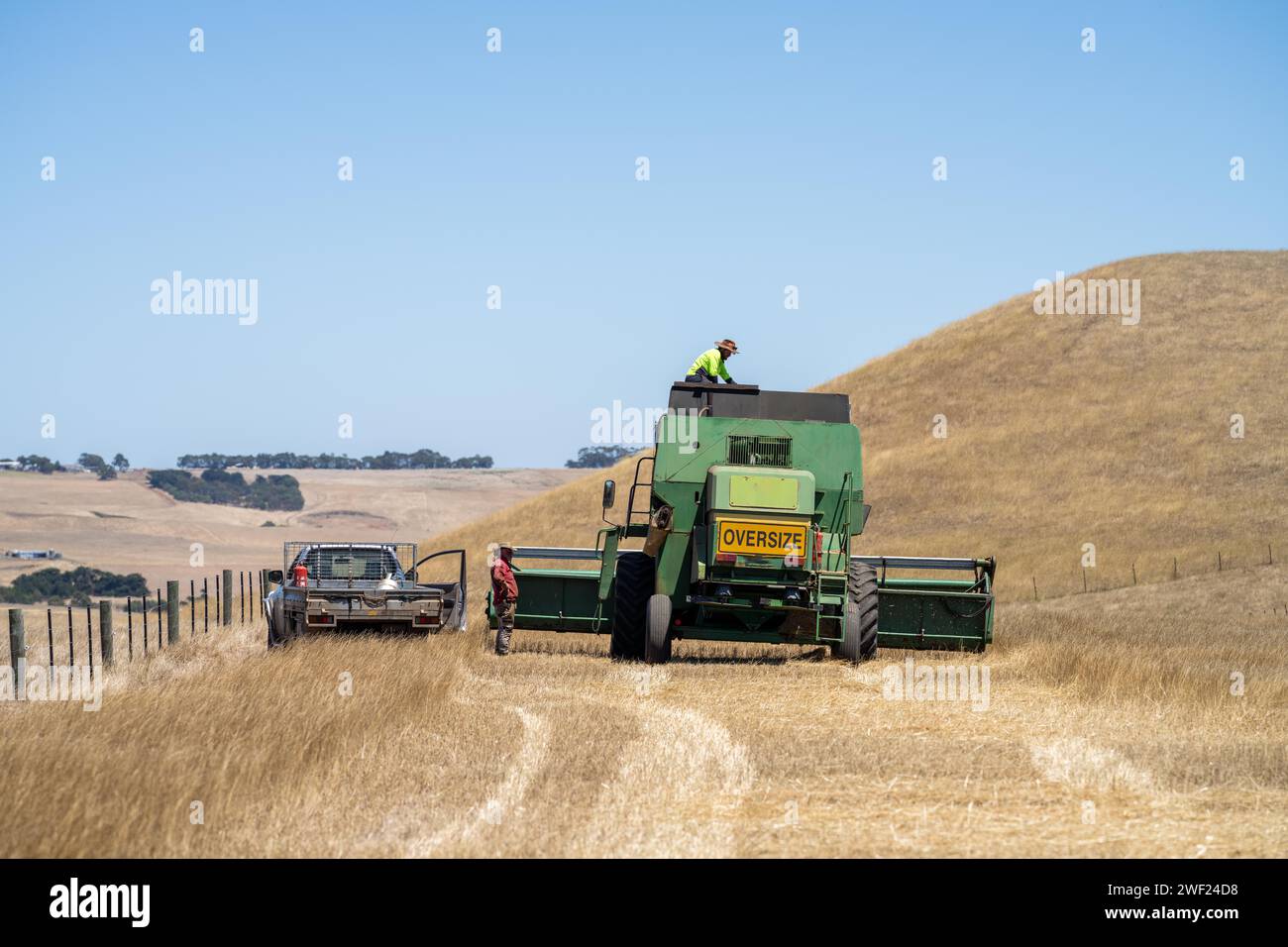 old Combine Harvesters in a field on a farm Stock Photo - Alamy