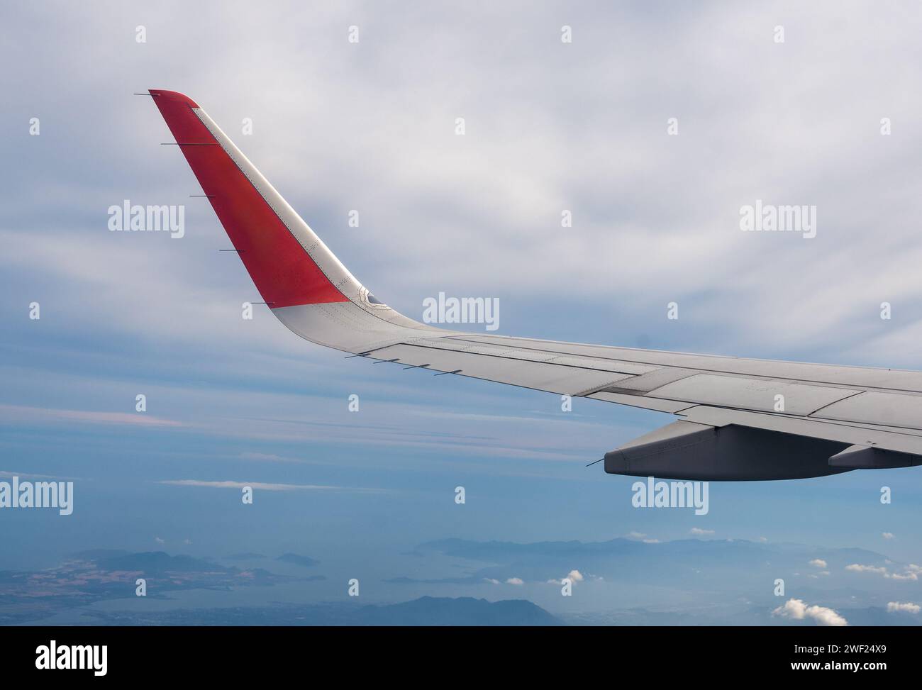 Wing Soaring: Aerial Perspectives from Plane Window Revealing Vast Sky and Earth's Panorama ...