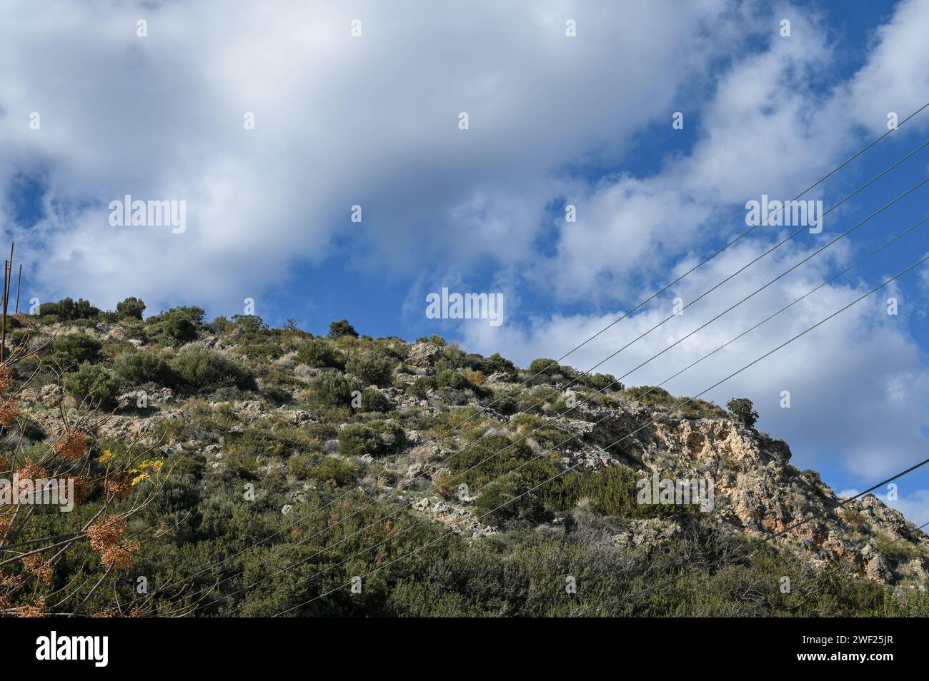 mountains above Morphou Bay in North Cyprus in winter Stock Photo - Alamy
