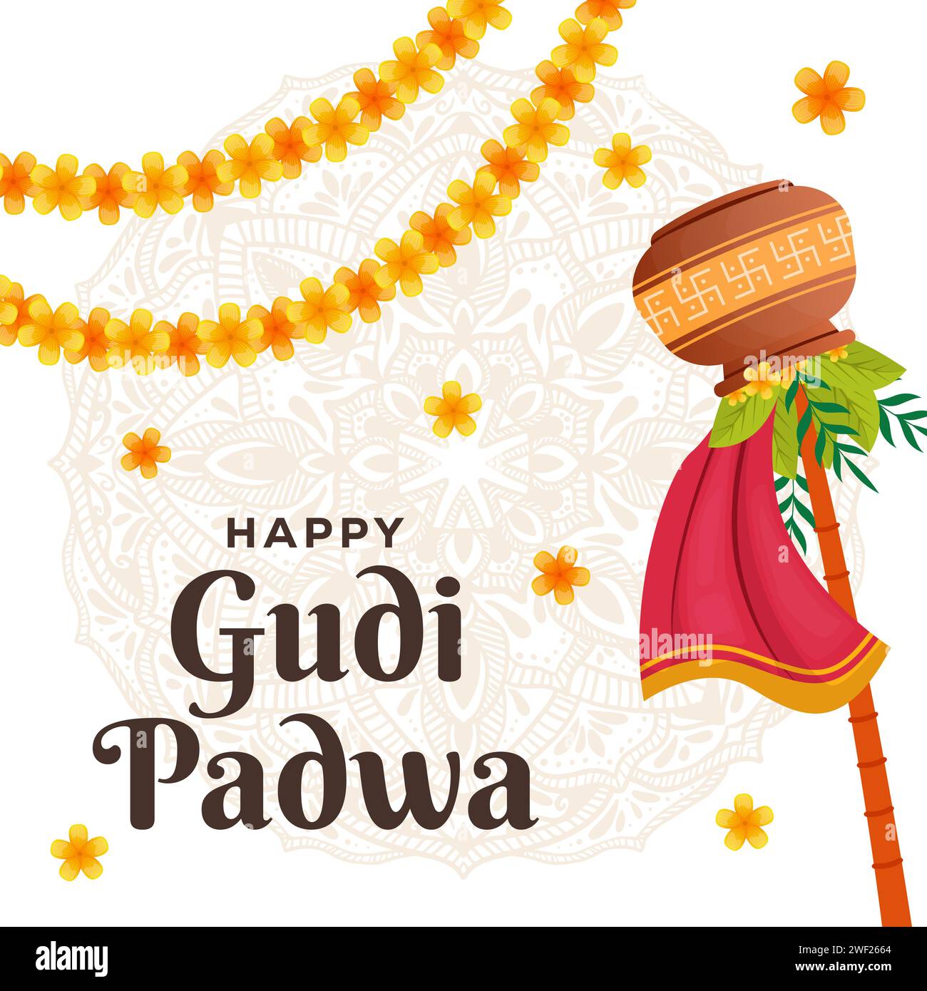 Gudi padwa drawing Stock Vector Images - Alamy