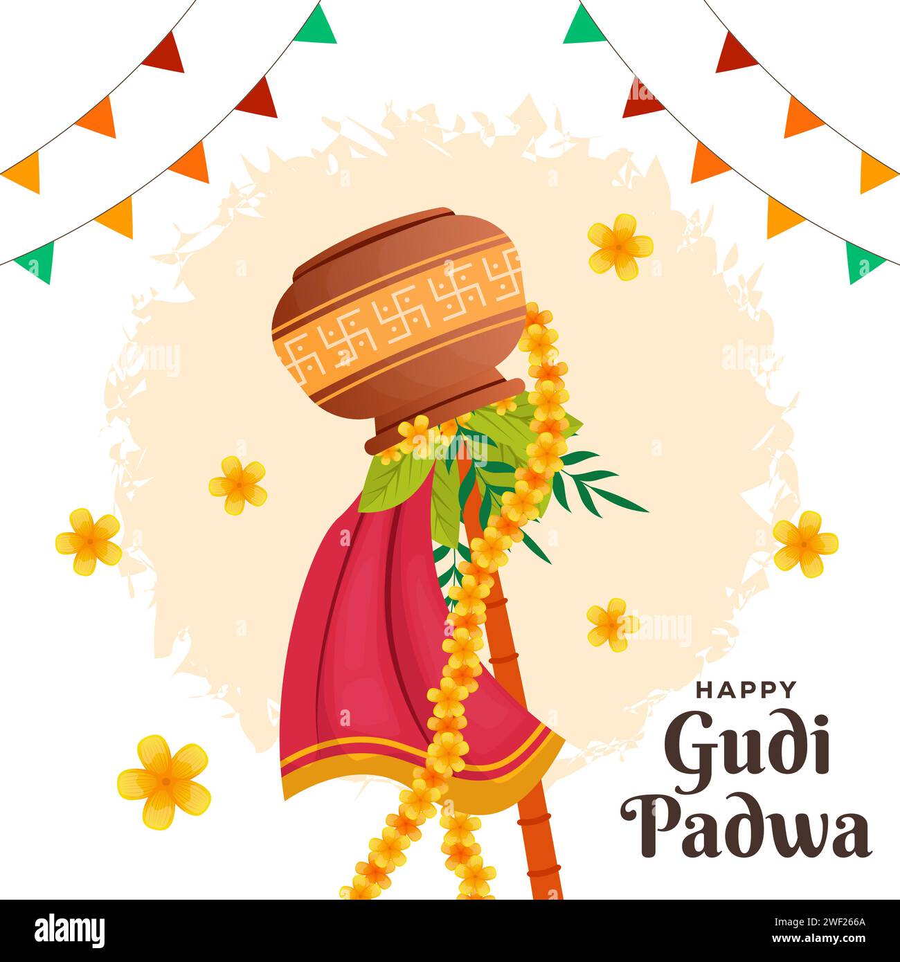 Gudi padwa drawing Stock Vector Images - Alamy