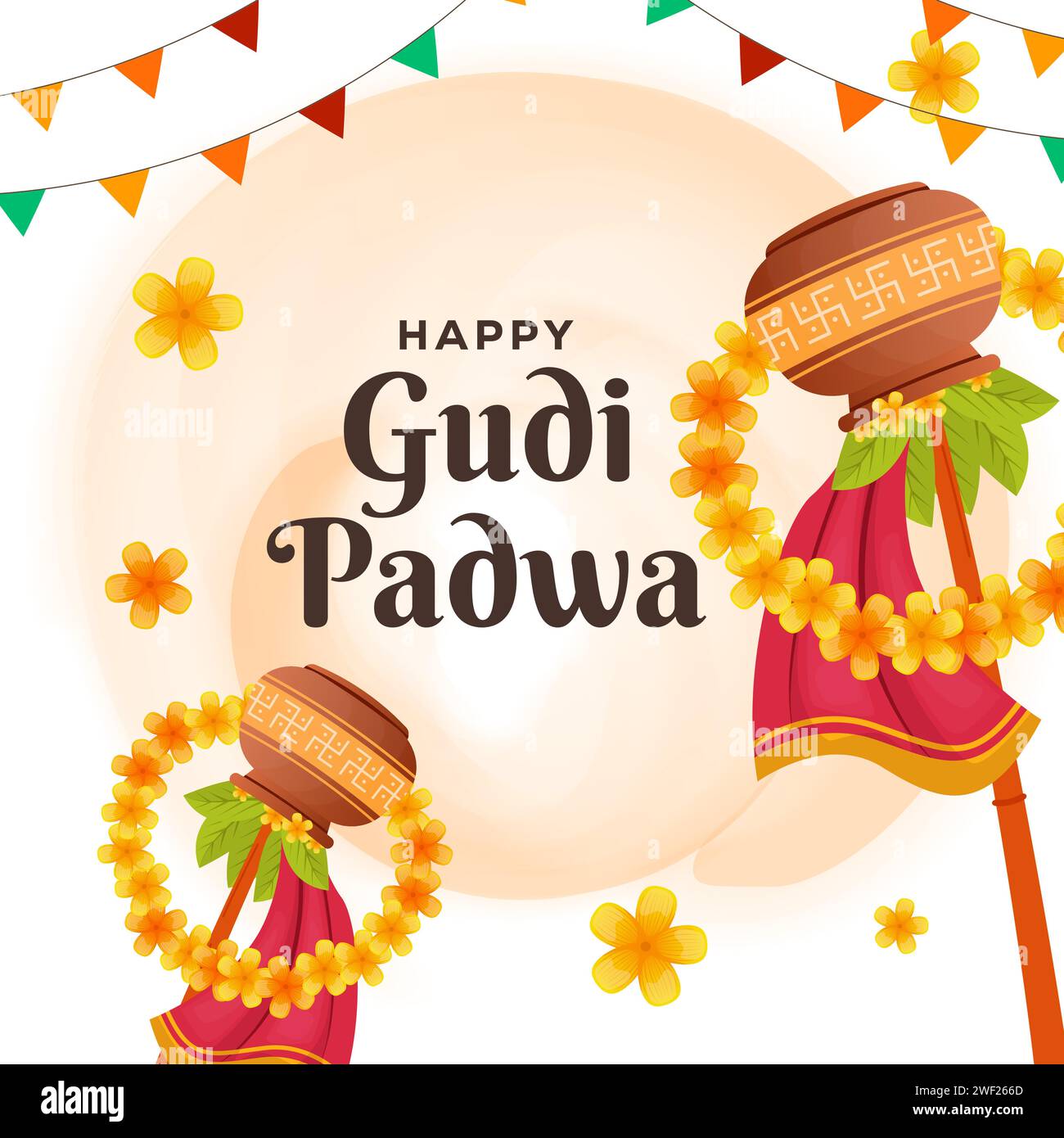 gradient vector design gudi padwa festival illustration Stock Vector ...
