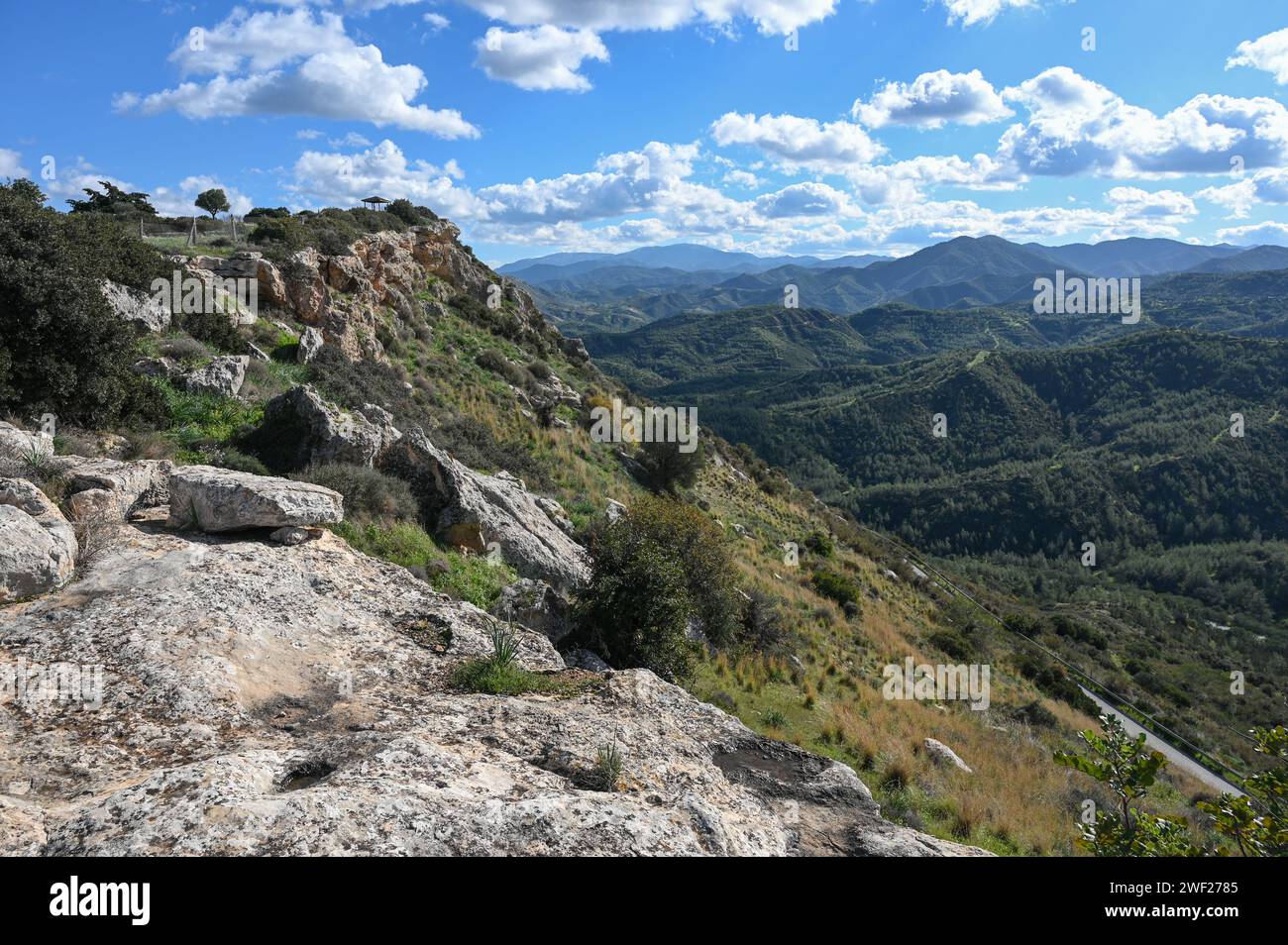 mountains above Morphou Bay in North Cyprus in winter 14 Stock Photo ...