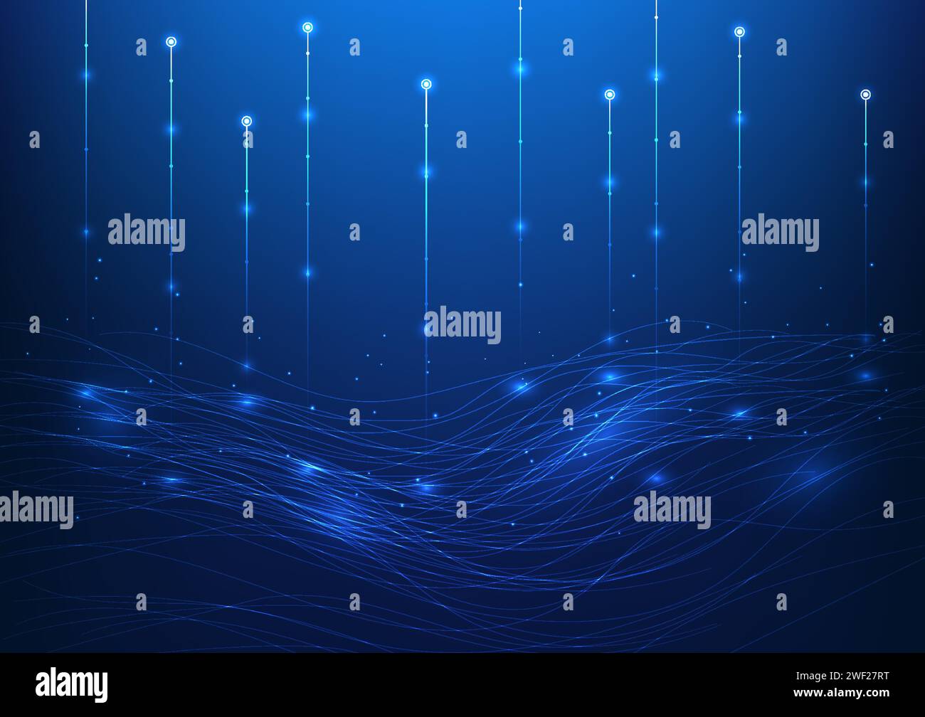 Big data technology background overlapping data lines It represents the ...