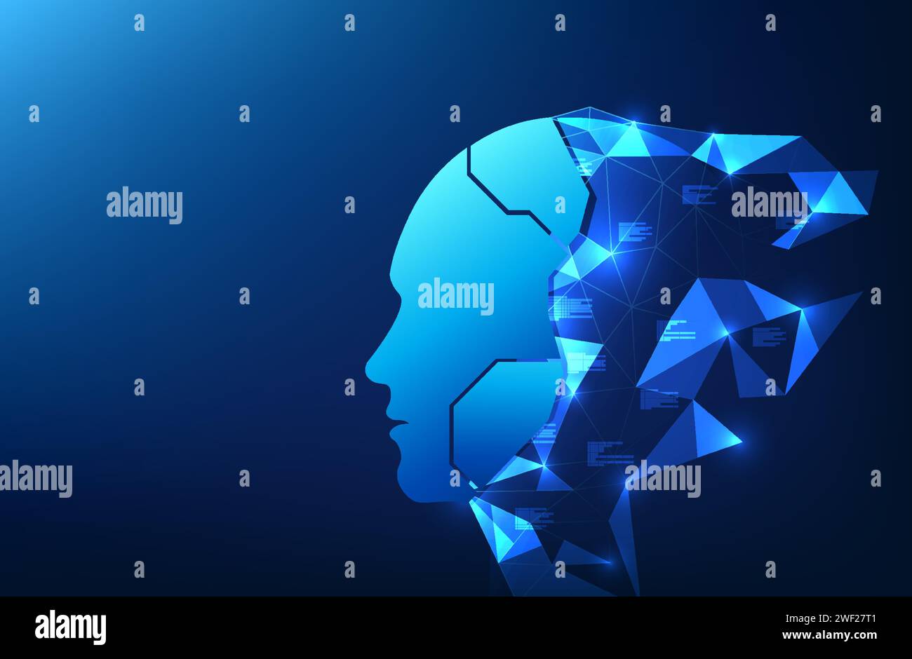 Artificial intelligence or ai technology background Inside the brain of ...