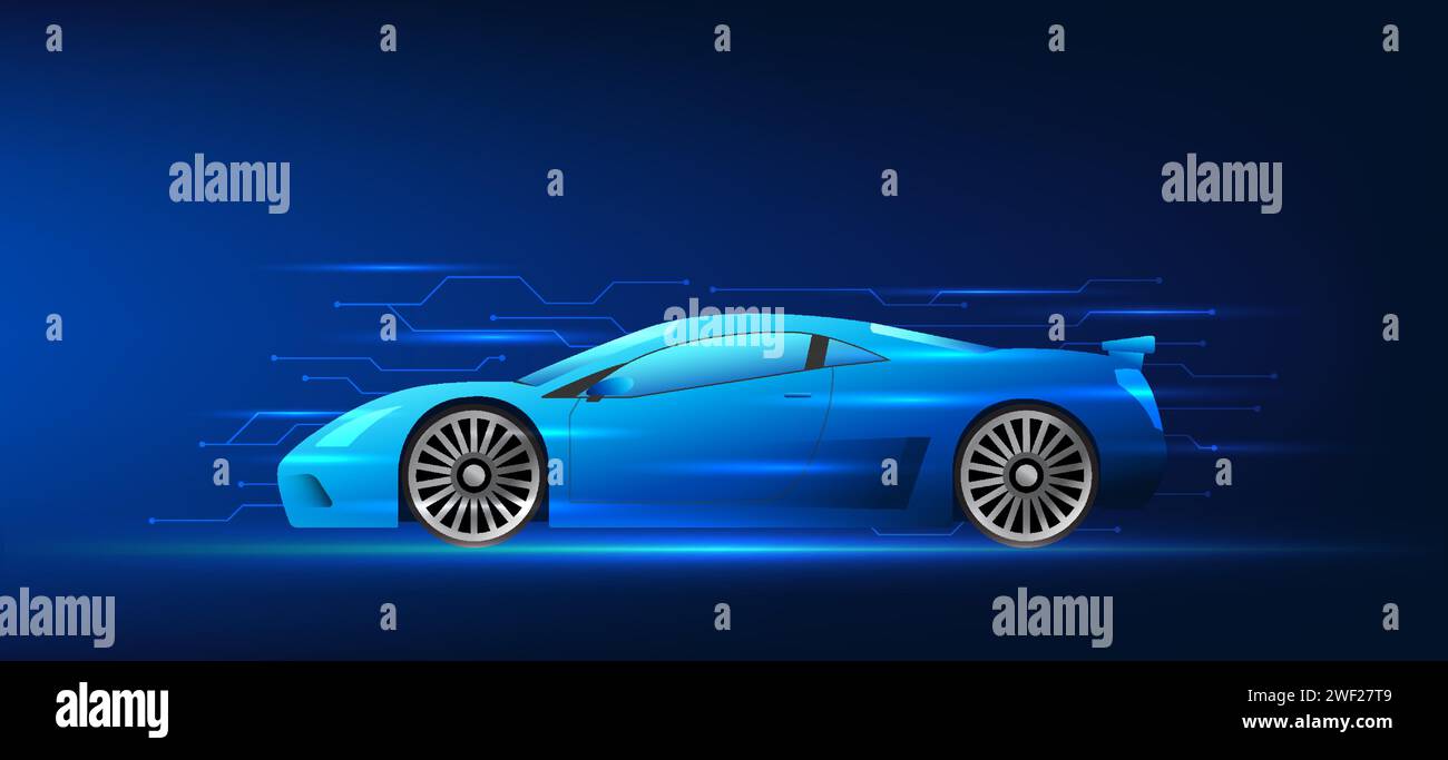 smart car technology background An innovative car that is connected to ...