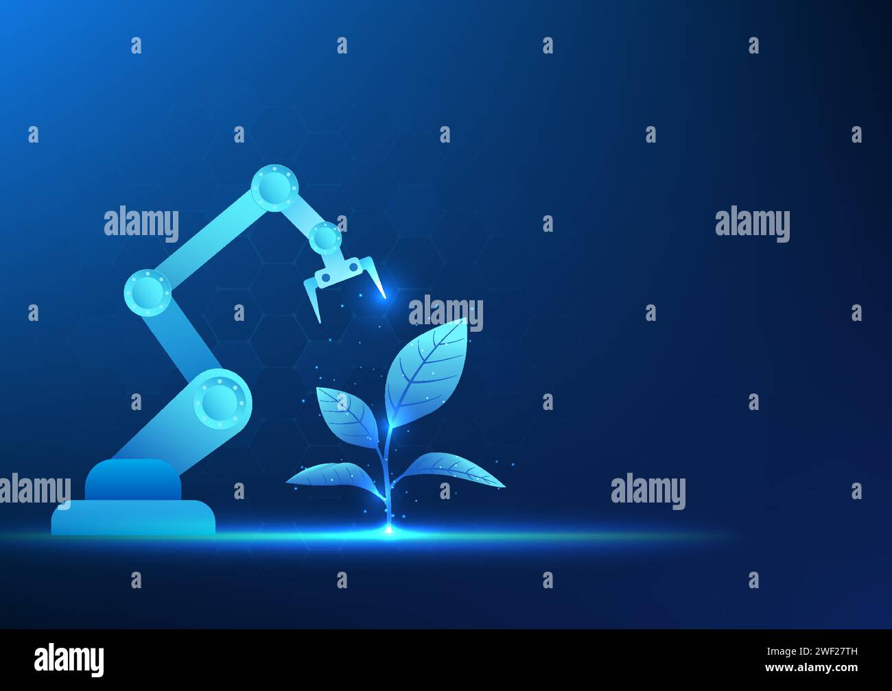 Smart farm technology background that uses artificial intelligence or ...