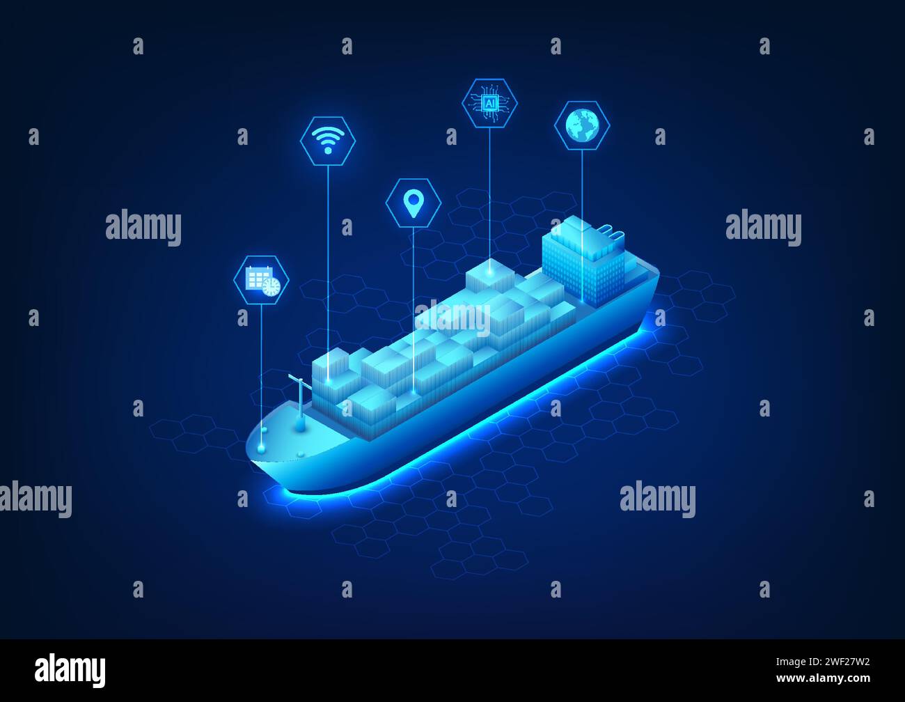 Transportation and logistics technology Worldwide shipping using ships ...