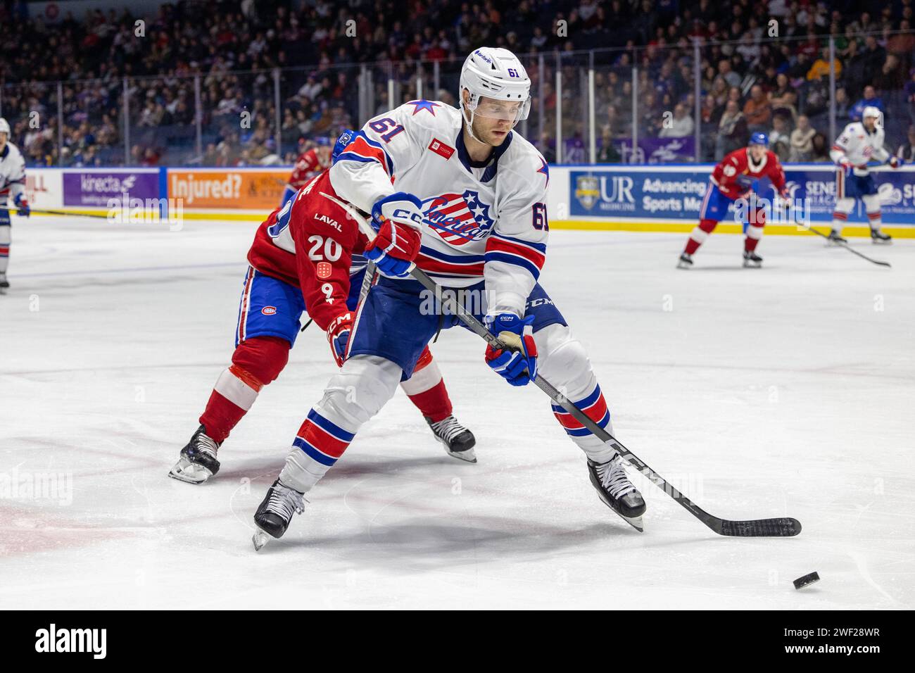 January 27th, 2024: Rochester Americans defenseman Chase Stillman (61 ...
