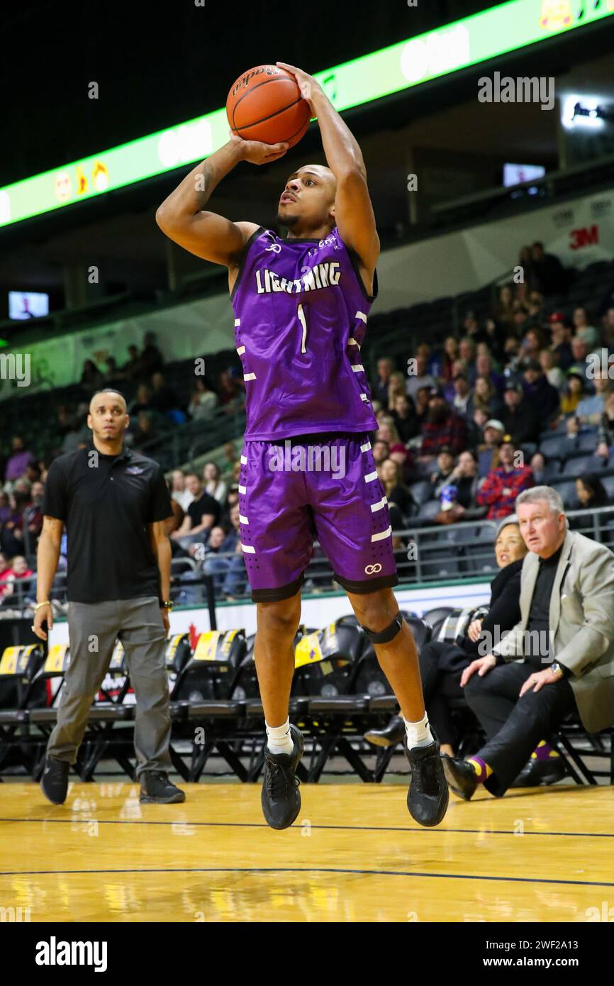 London Ontario Canada, Jan 27 2024. The London Lightning defeat the Tri ...