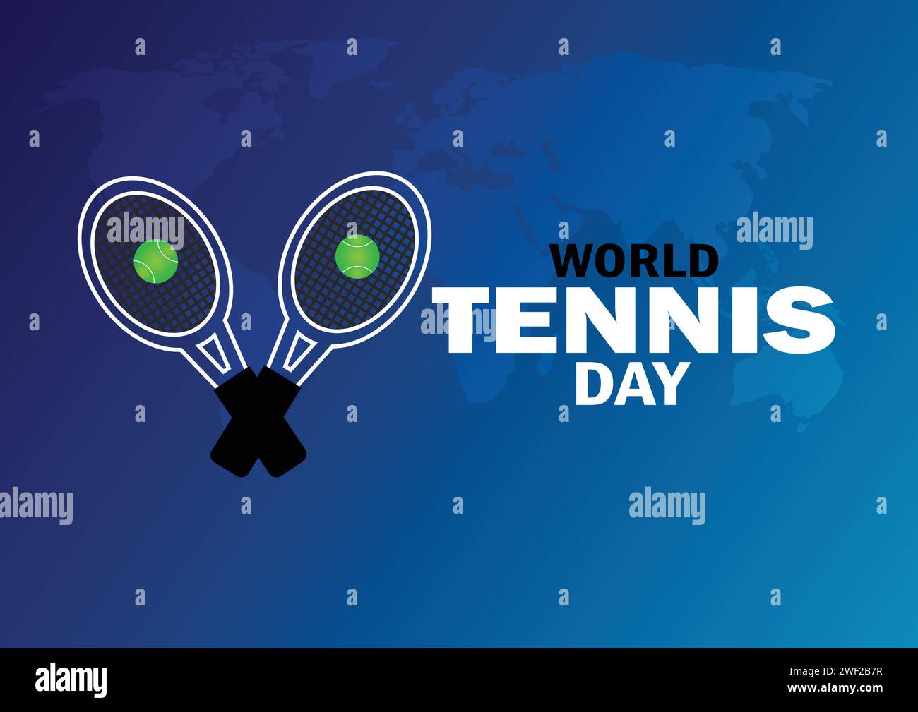 World Tennis Day Vector Template Design Illustration. Suitable for ...