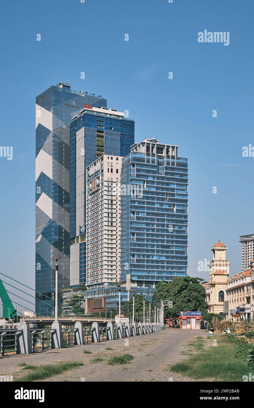 koh pich modern high rise tower phnom penh cambodia Stock Photo - Alamy