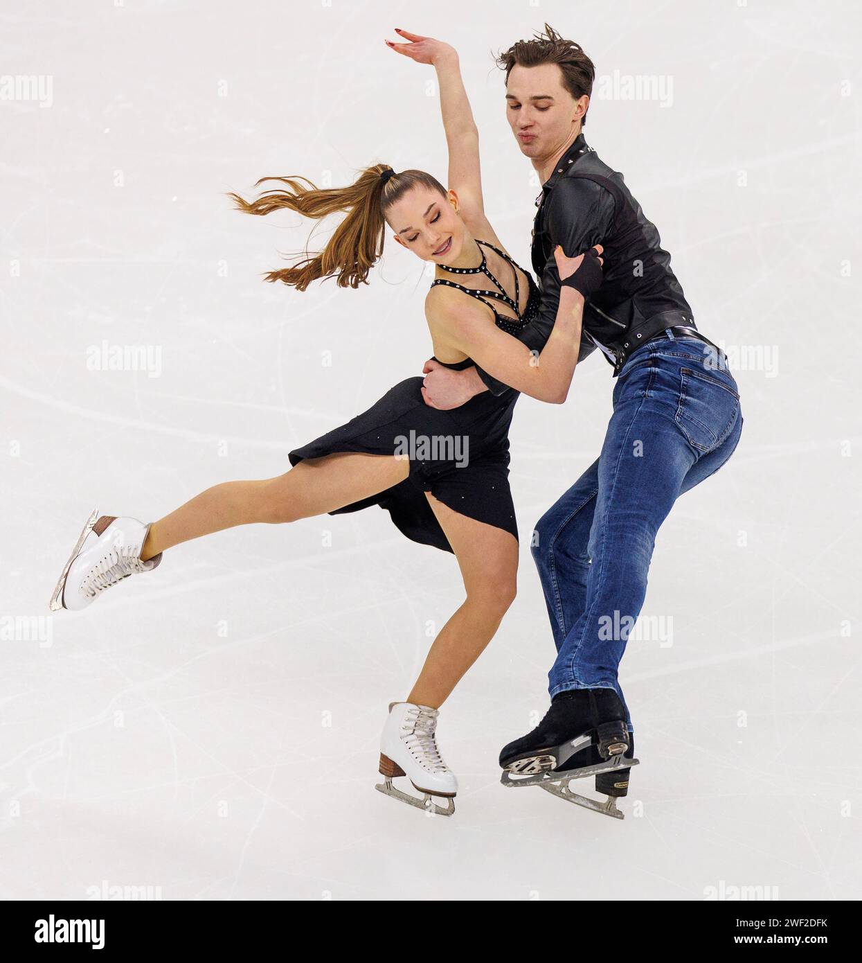 Czech Republic's Andrea Psurna and Jachym Novak compete in the Figure ...