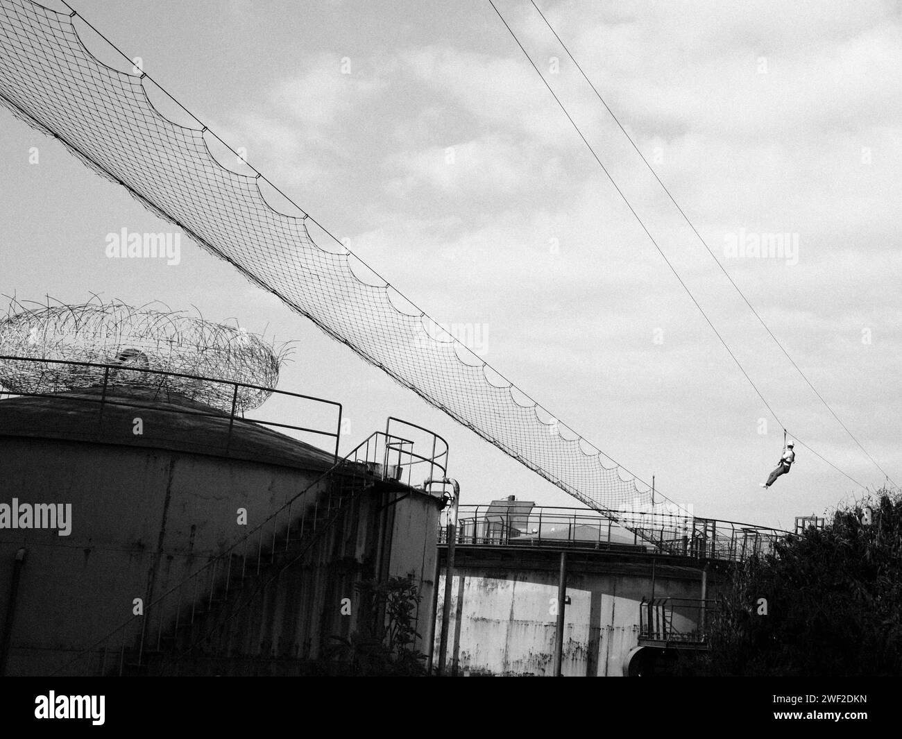 zip liner in an reassigned industrial complex, Tainan Taiwan Stock ...