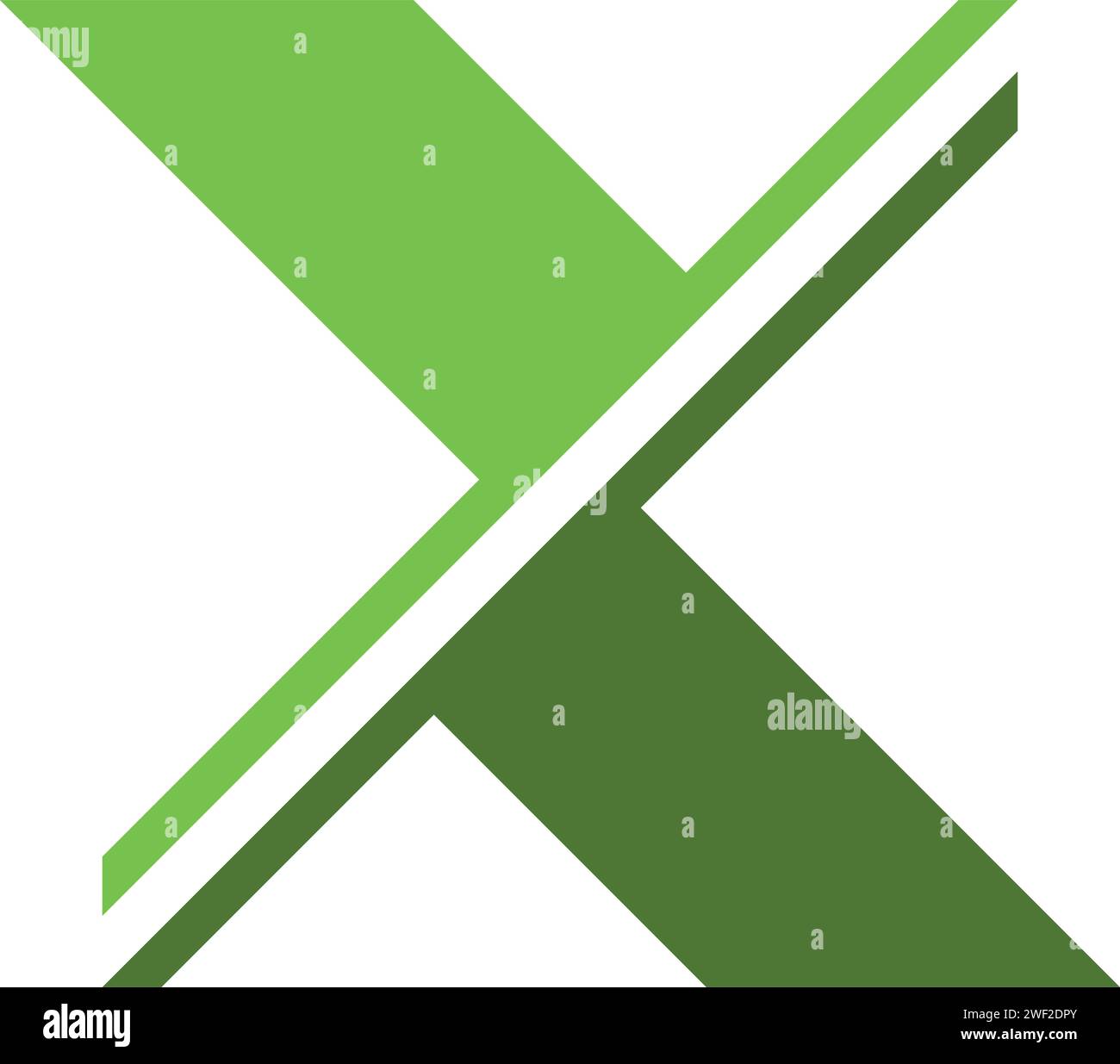 X Letter Logo. Green Color. - Vector Stock Vector Image & Art - Alamy