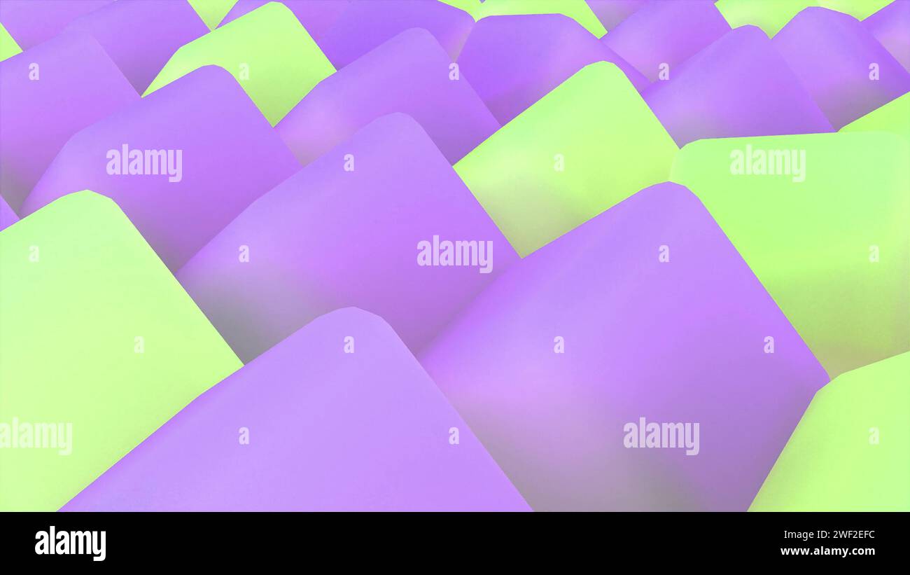 Purple green boxes intro back 3d render Stock Photo - Alamy