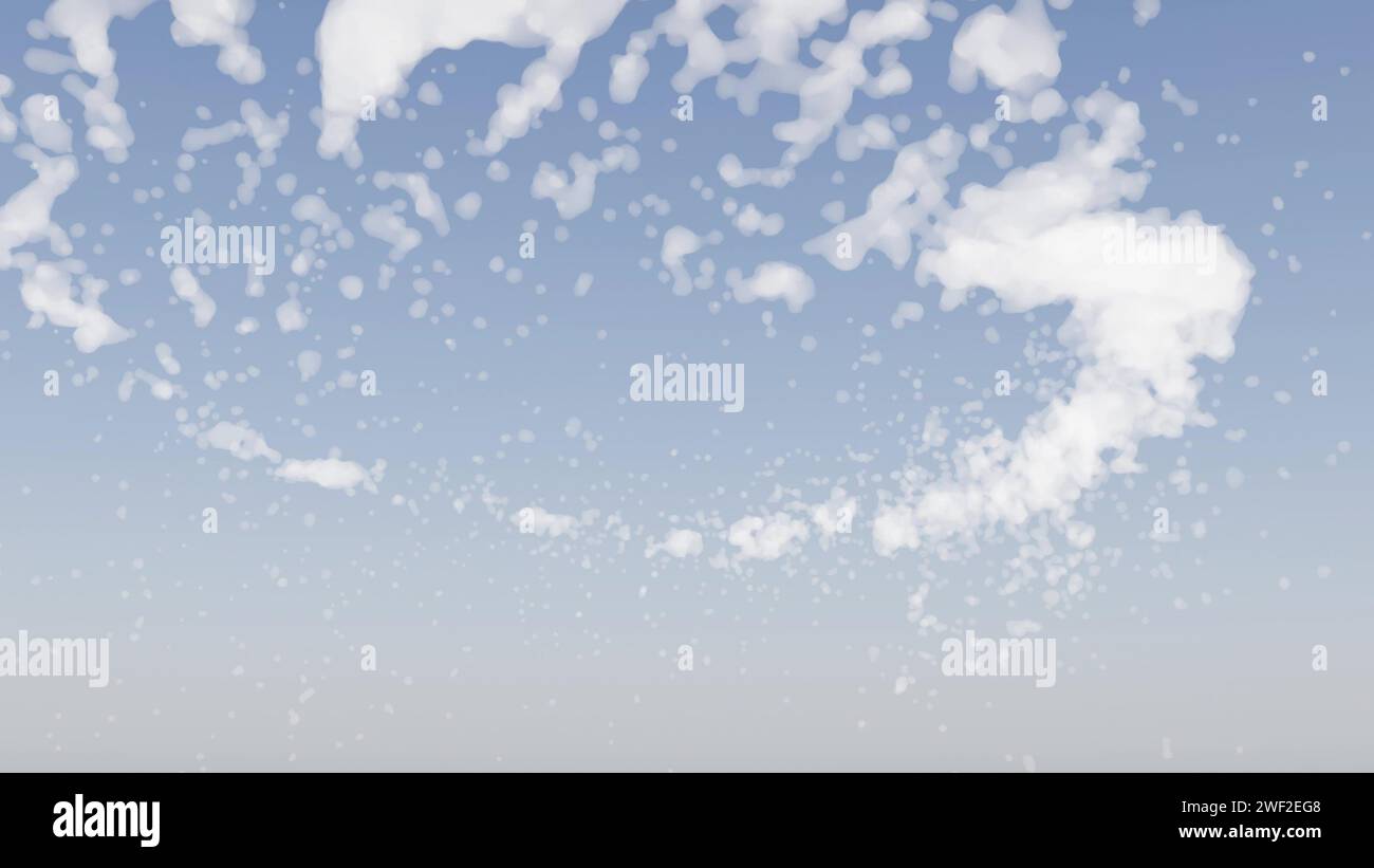 Splash of white cloud on blue sky 3d render Stock Photo - Alamy