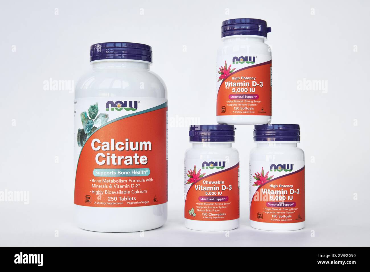 Jars of Calcium Citrate and vitamin D 3, NOW Foods Company, from iHerb ...