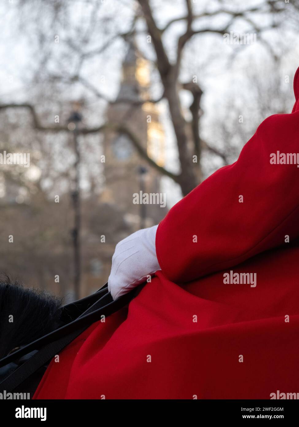 LONDON, UK - JANUARY 27, 2024: Partial view of a Life Guard of the ...