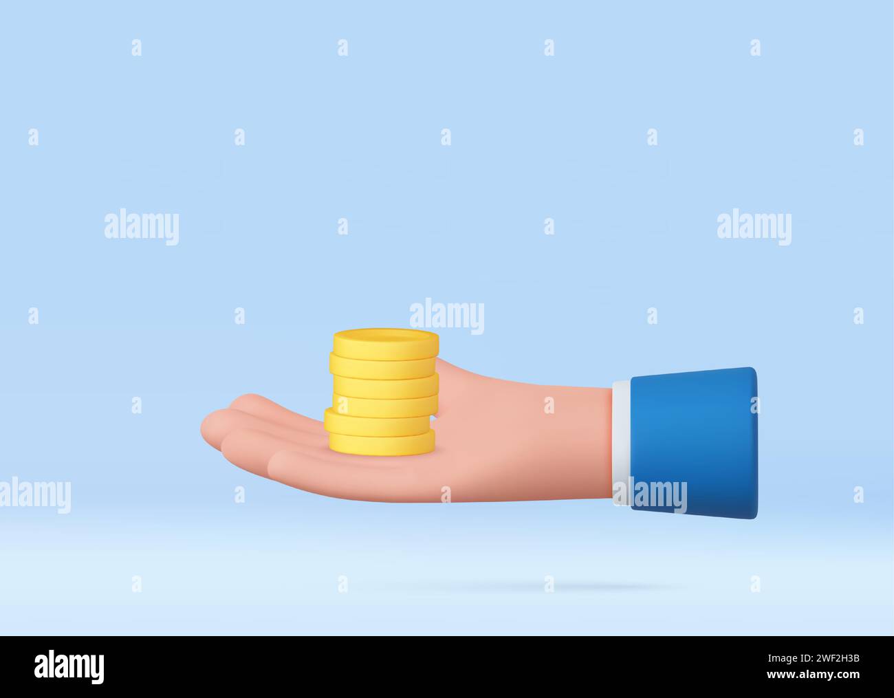 3d golden cartoon hand Stock Vector Images - Alamy