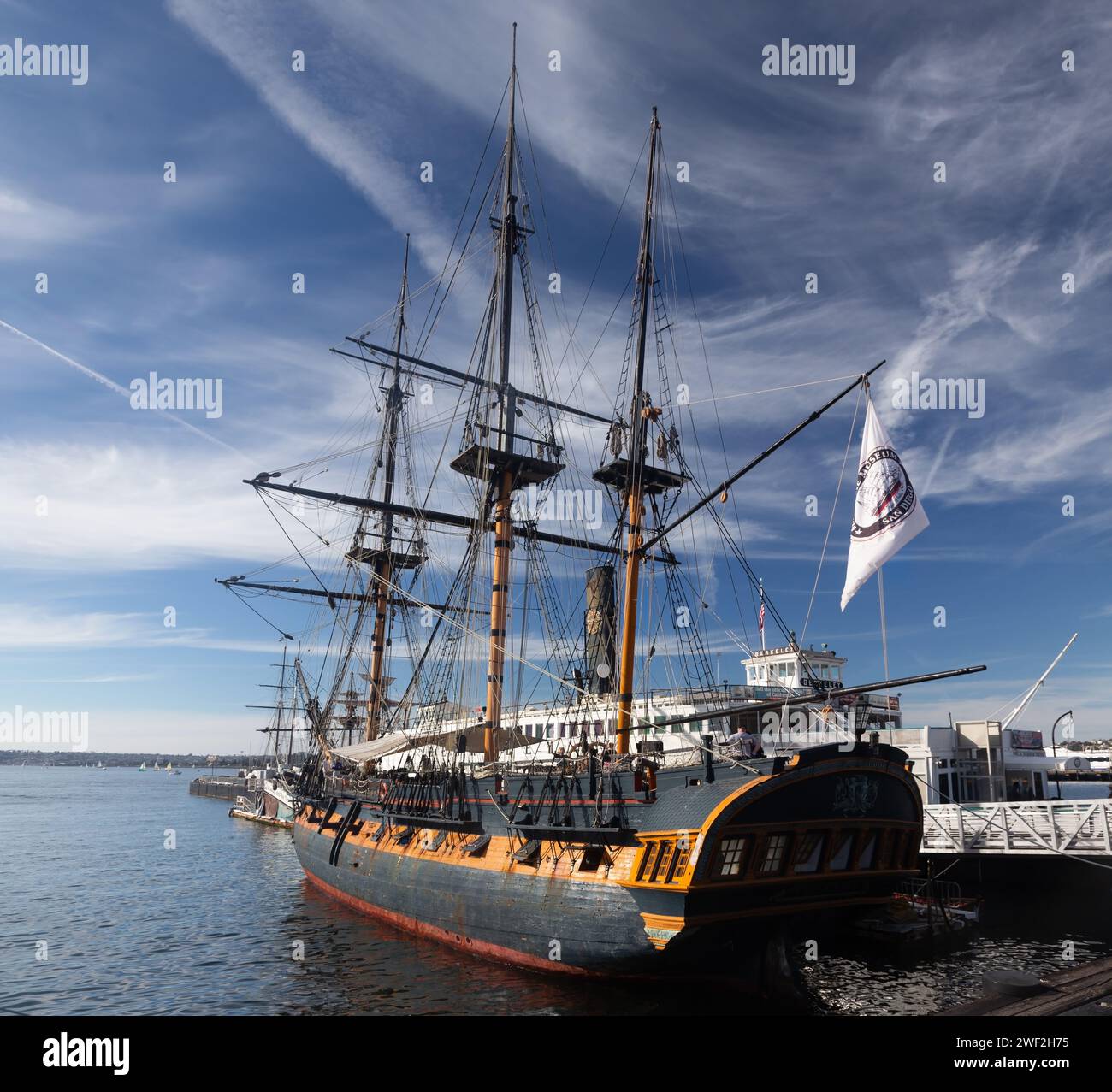 Famous Maritime Museum Vintage Sailboat Ship Side View National ...