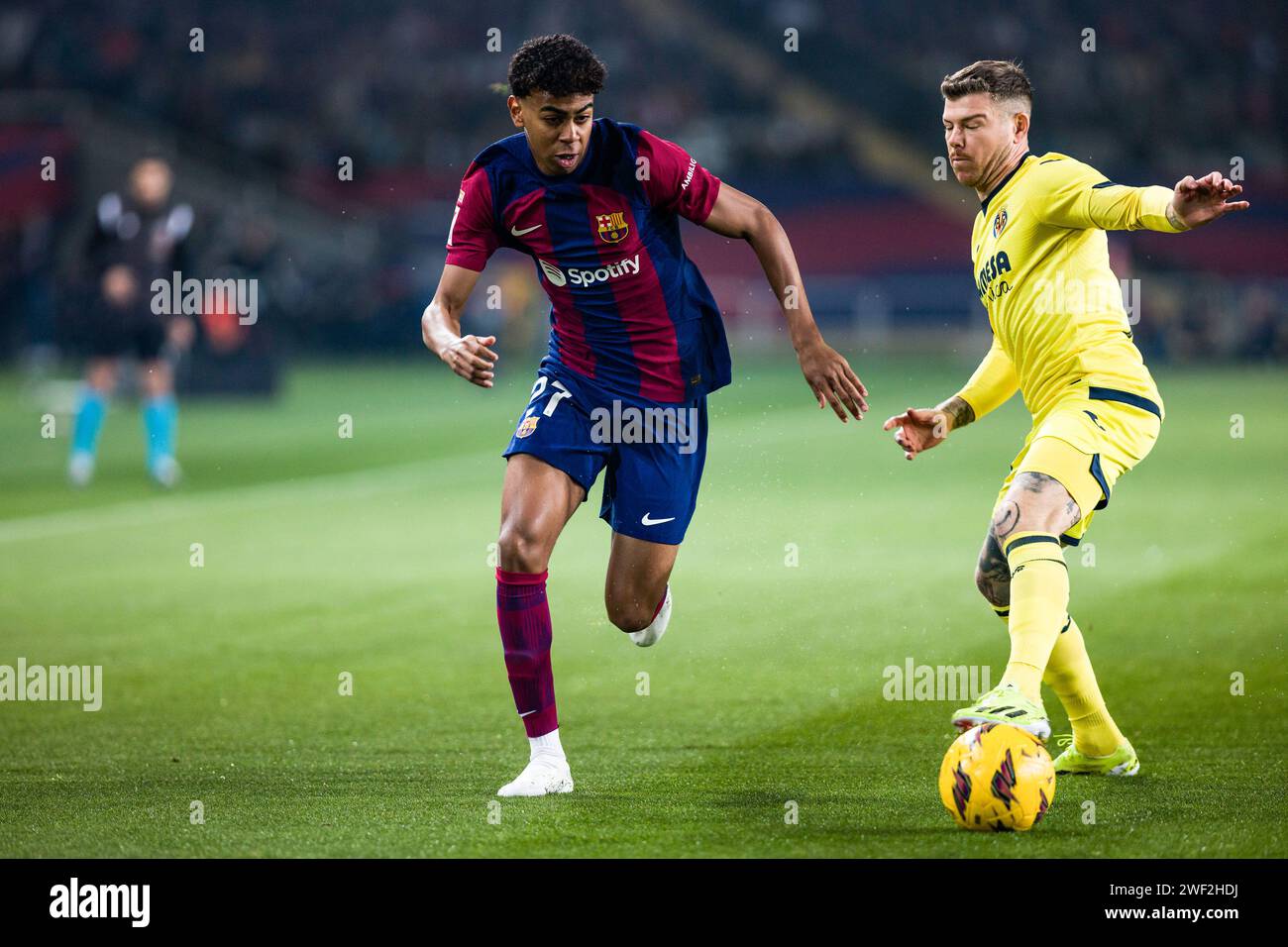Lamine Yamal of FC Barcelona during the Spanish championship La Liga football match between FC ...