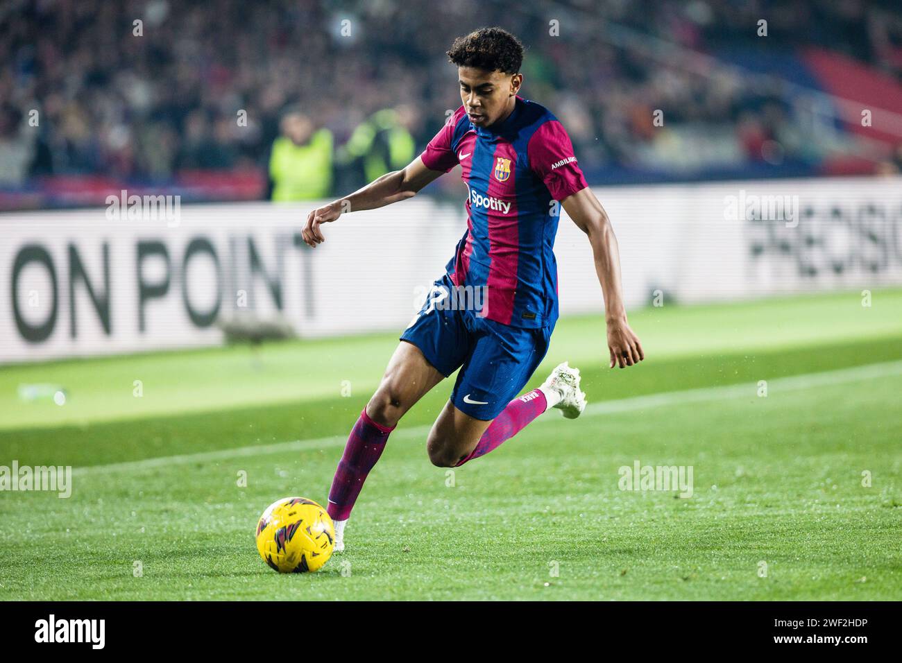 Lamine Yamal of FC Barcelona during the Spanish championship La Liga football match between FC ...