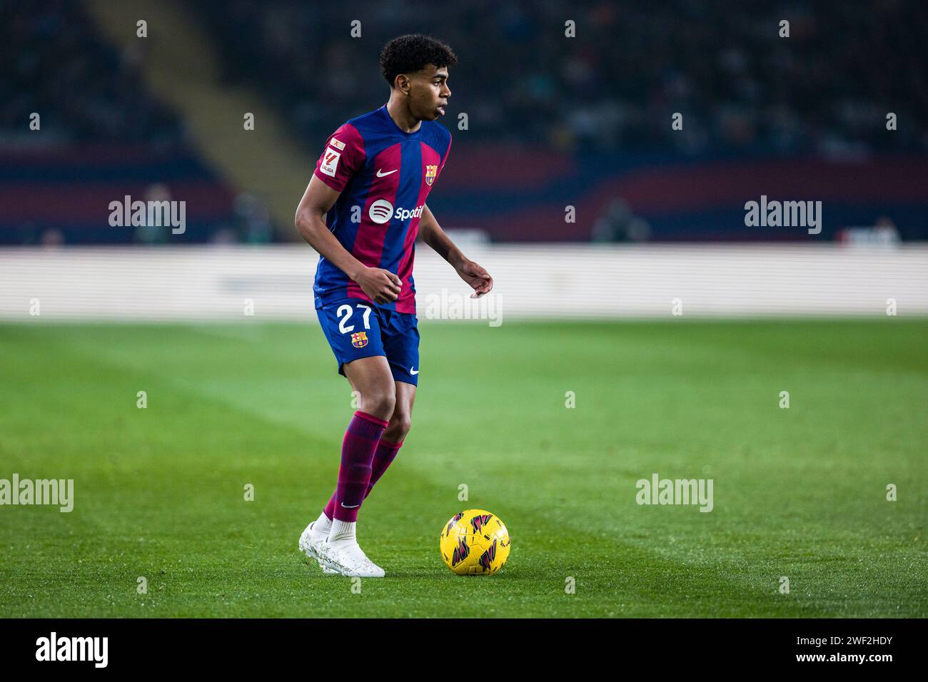 Lamine Yamal of FC Barcelona during the Spanish championship La Liga football match between FC ...