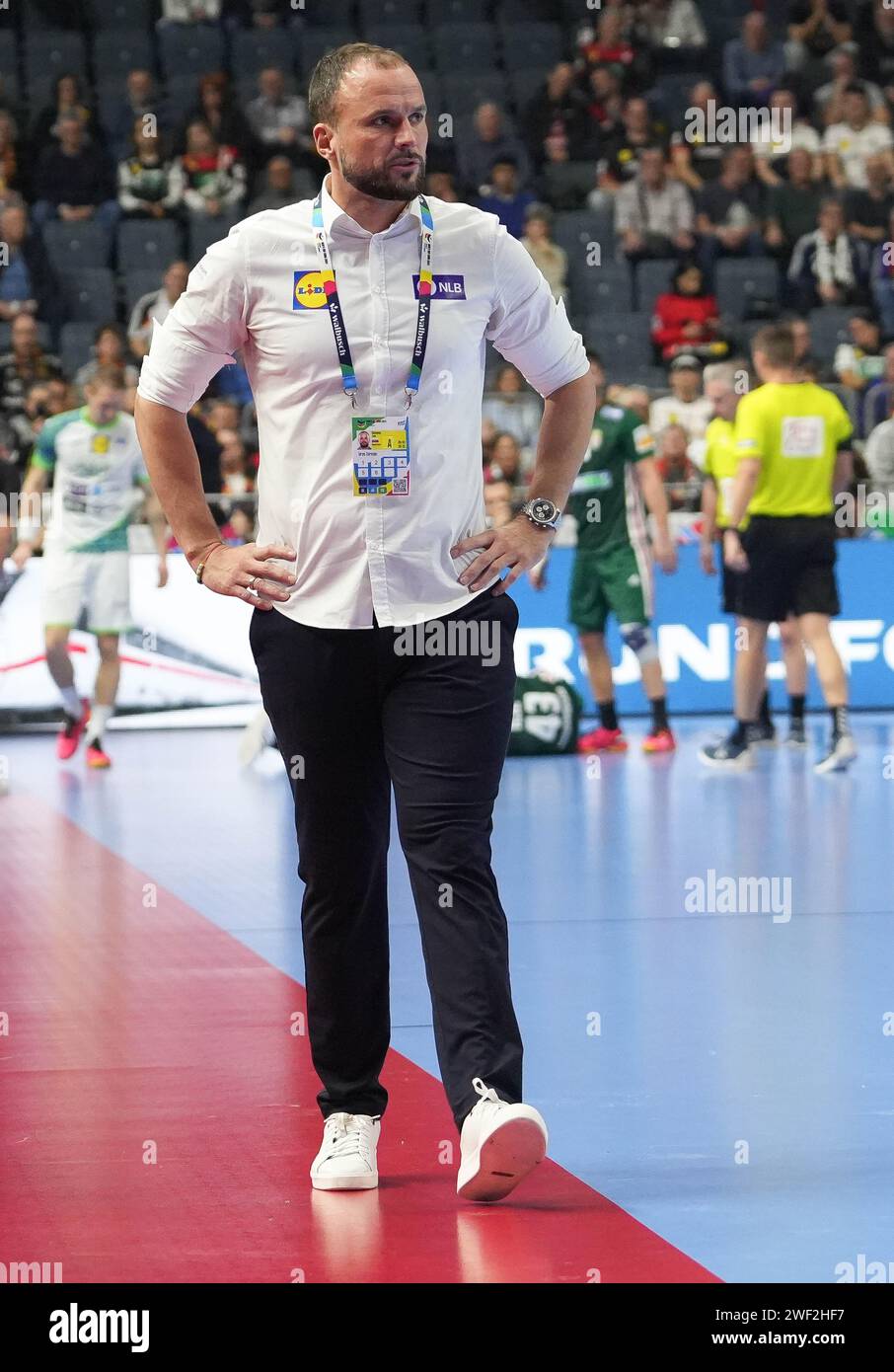 Coach Uros Zorman of Slovenia during the Men's EHF Euro 2024, Placement ...