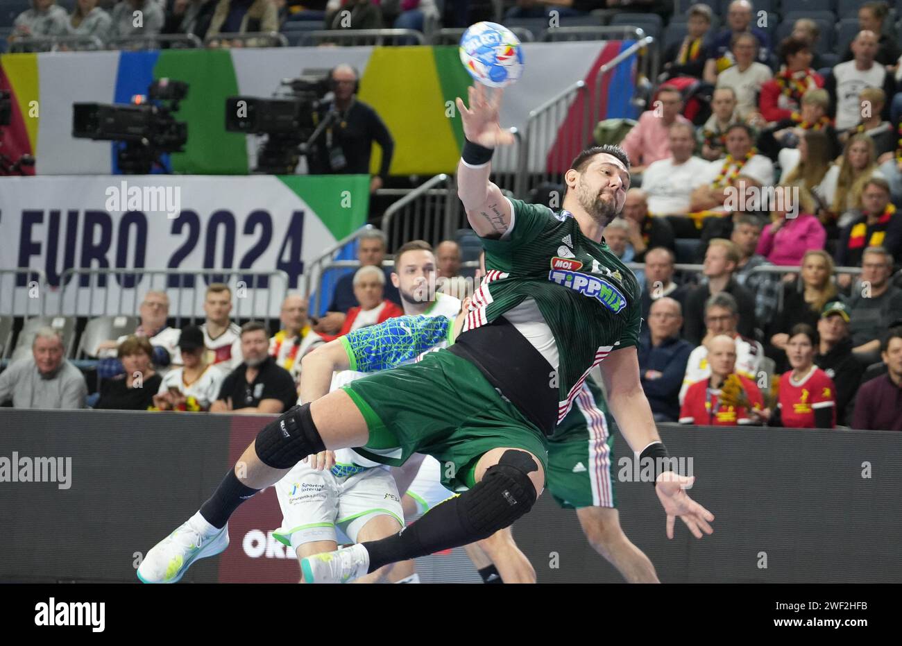 Bence Banhidi of Hungary during the Men's EHF Euro 2024, Placement ...