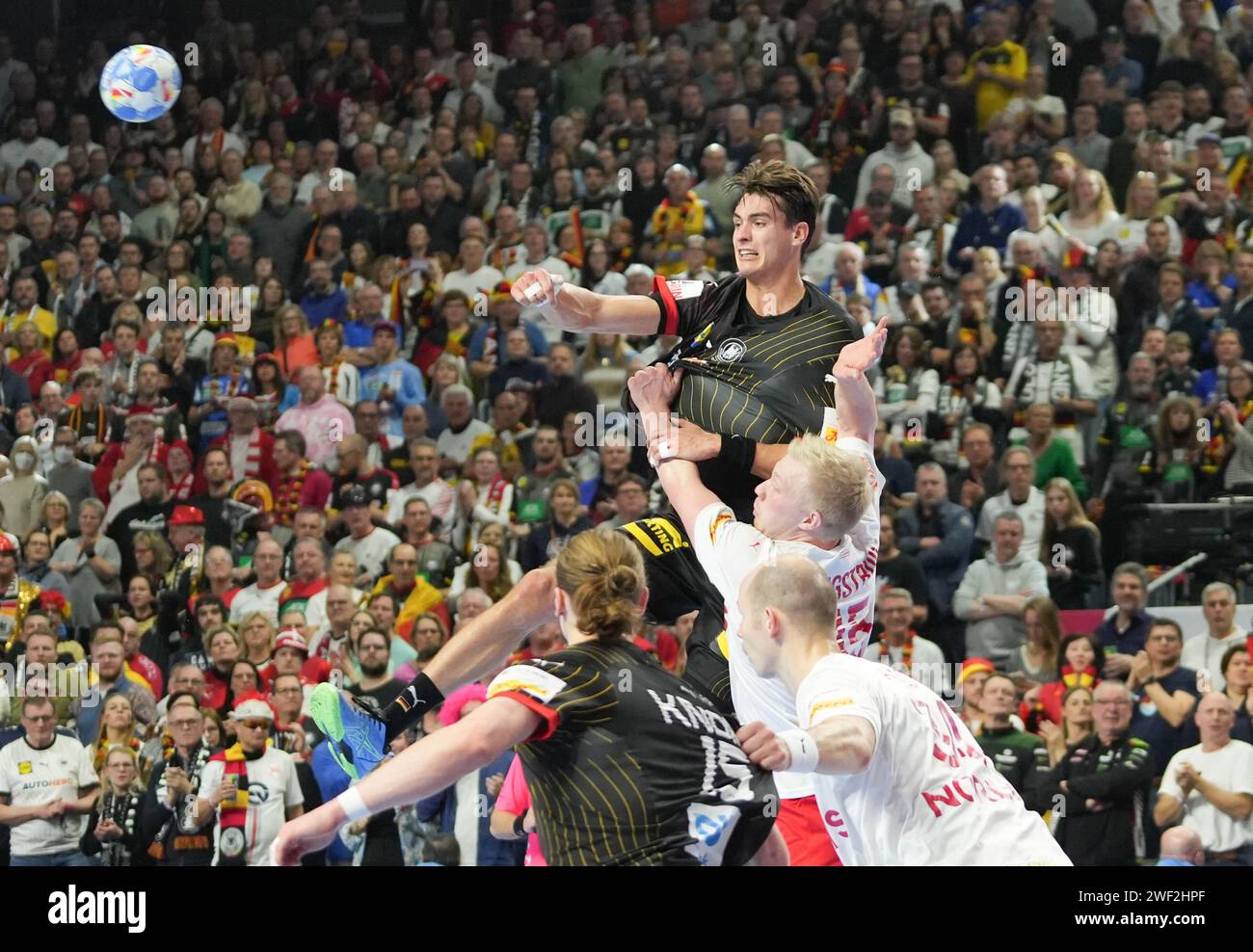 Julian Koster of Germany and Magnus Saugstrup Jensen of Denmark during ...