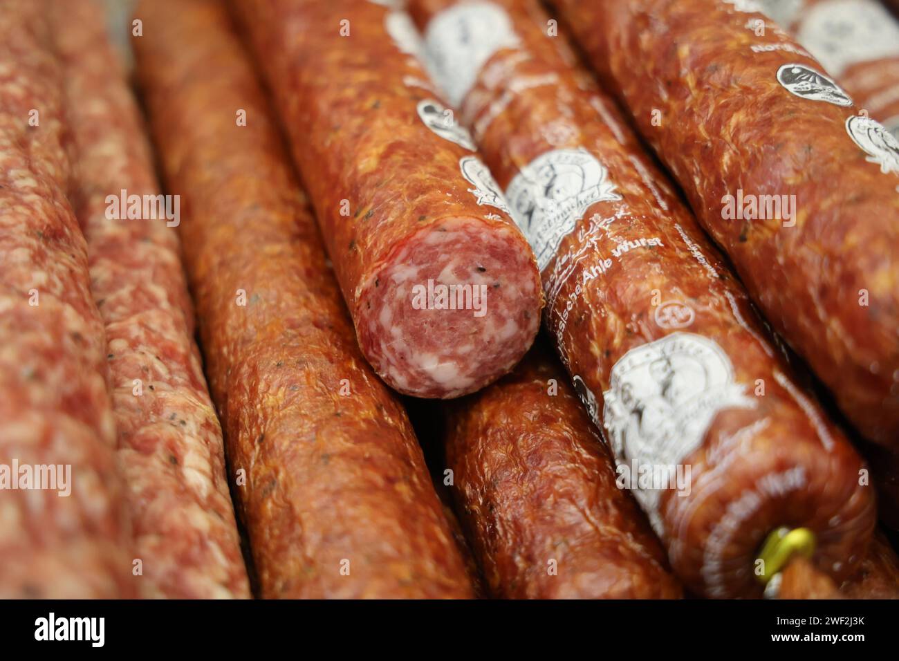 Internationale Grüne Woche 2024. Wurstspezialität aus Nordhessen. Die ...