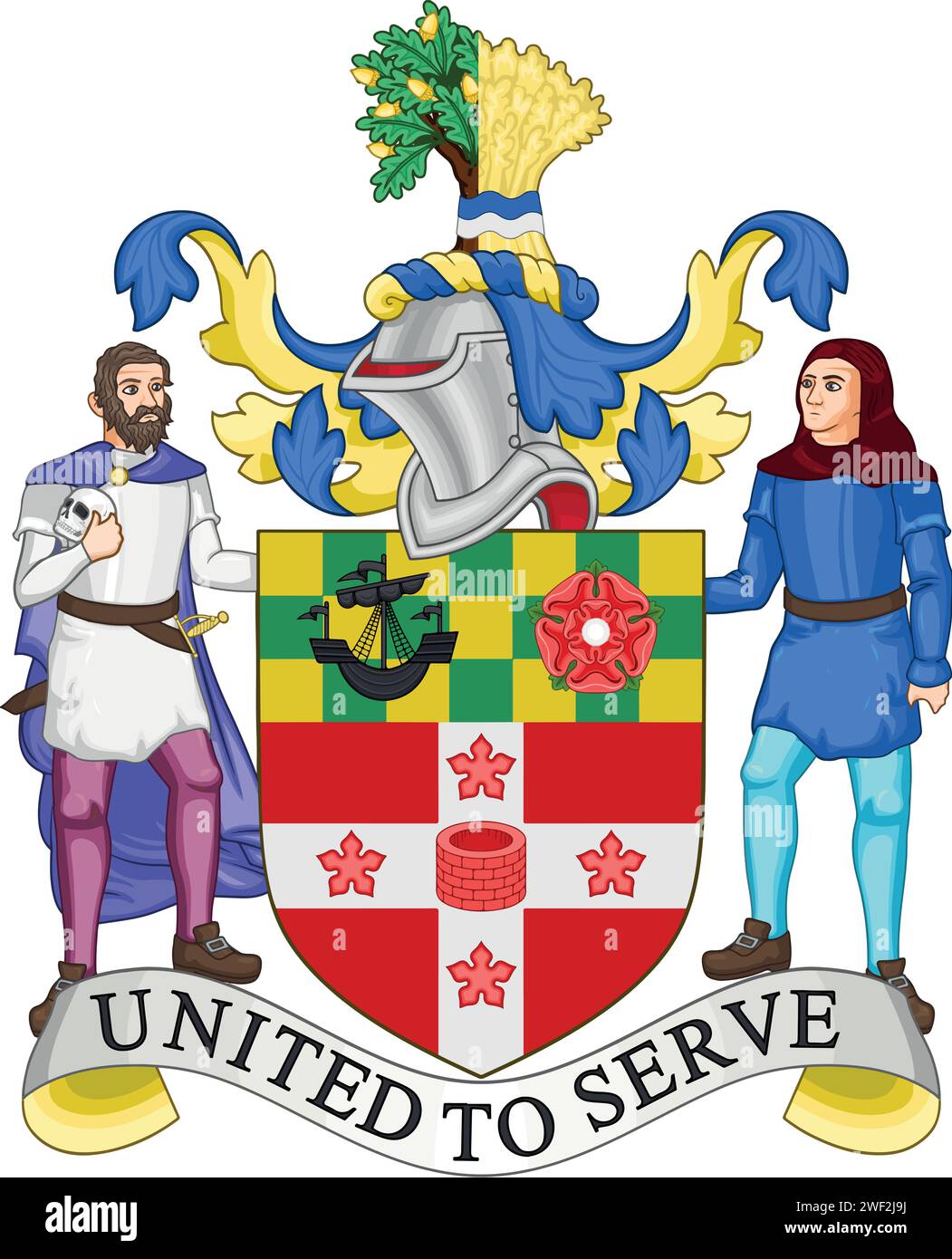Coat of arms of the BOROUGH OF SOUTHWARK, LONDON Stock Vector Image ...