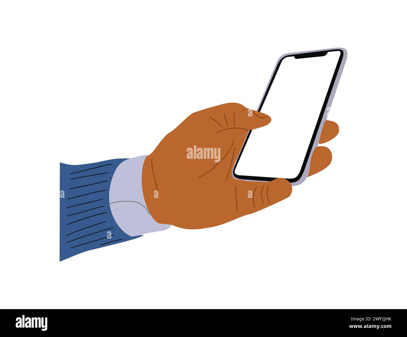 Man holding white mobile phone Stock Vector Images - Alamy