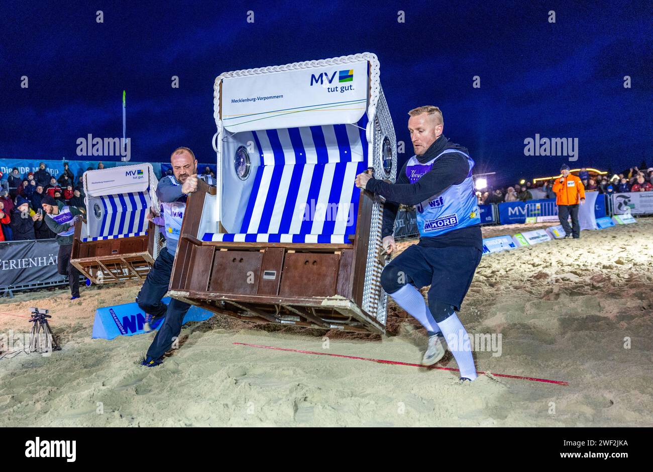 Ahlbeck, Germany. 27th Jan, 2024. Danilo Pröhl (l) and Sven Mehling (r ...