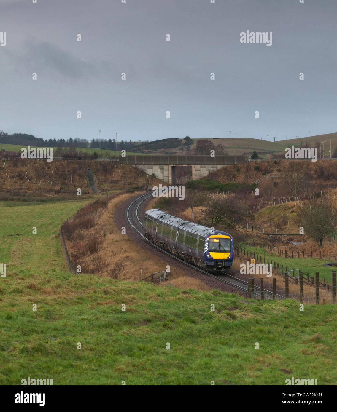 Scotrail class 170 Turbostar train 170403 passing Fountainhall on the ...