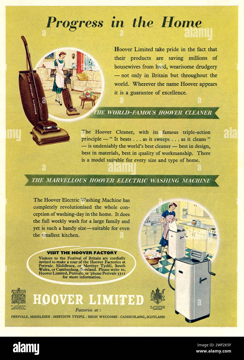 Hoover advert from the Festival Of Britain Southbank exhibition ...