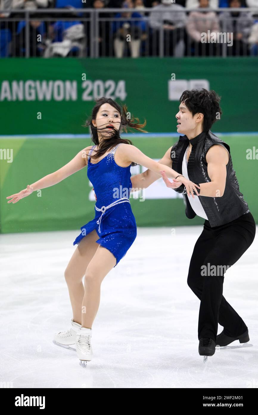 Gangneung, South Korea. 28th Jan, 2024. Liu Tong (L)/Ge Quanshuo of ...