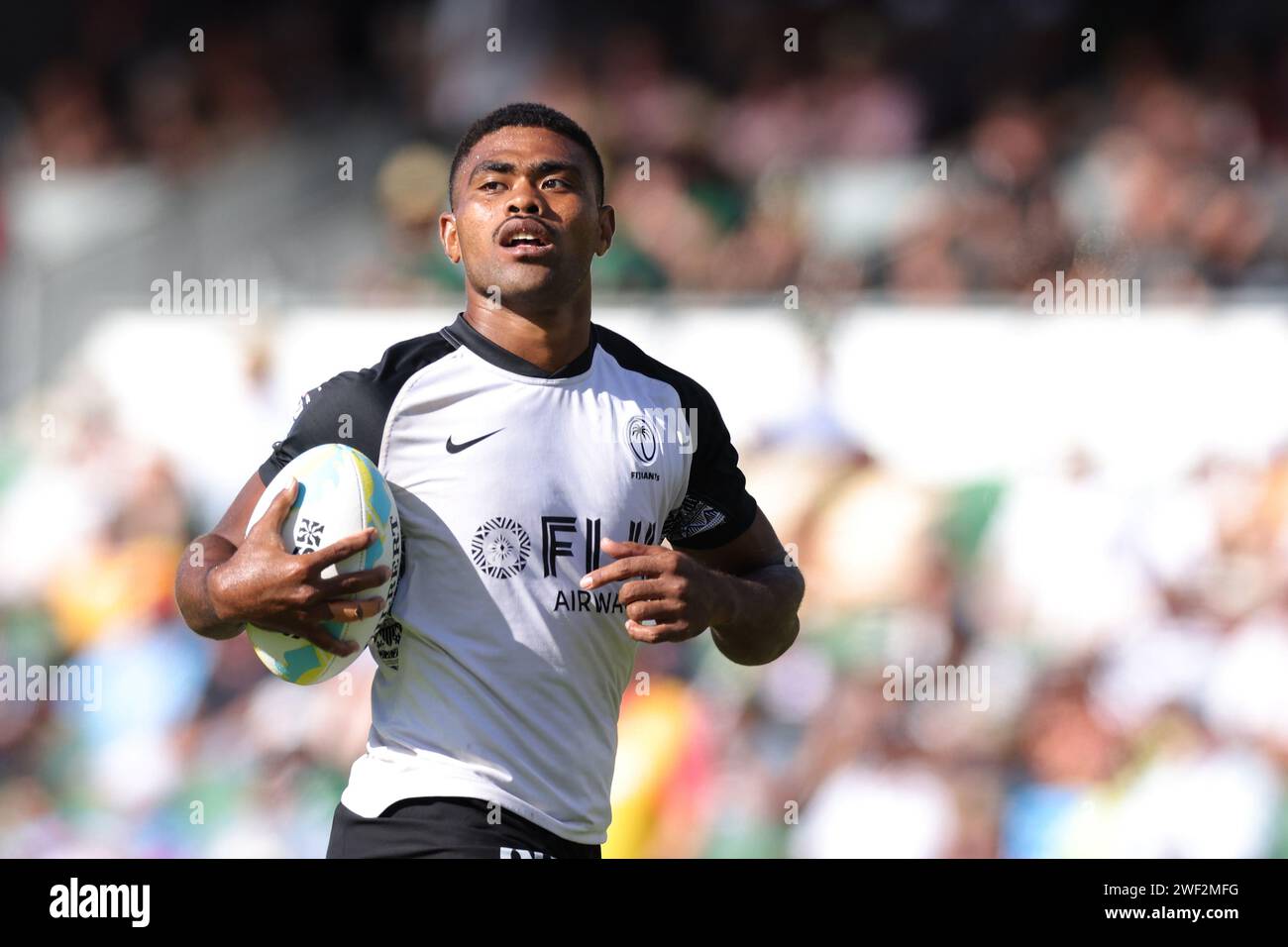 Perth, Australia. 28th Jan, 2024. Josese Batirerega runs in for a try ...