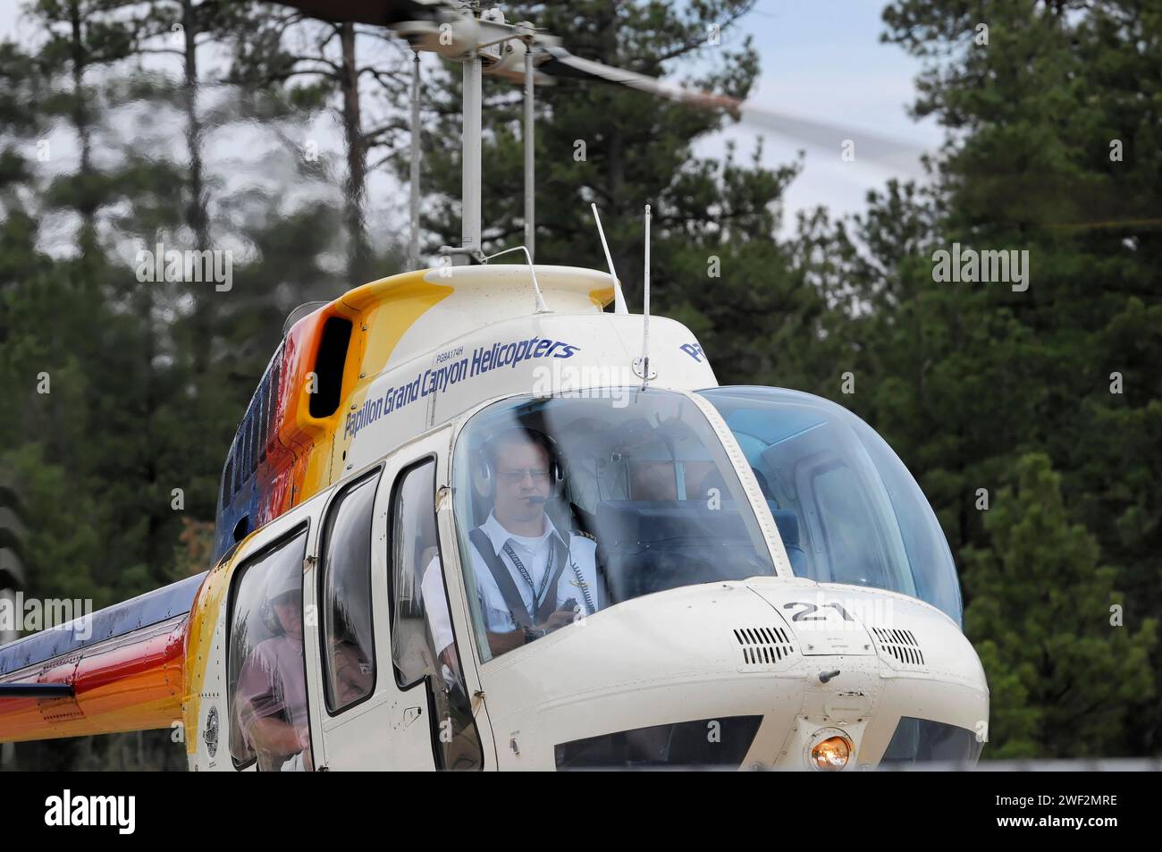 Papillon Grand Canyon Helicopter, Grand Canyon, Arizona, USA Stock ...