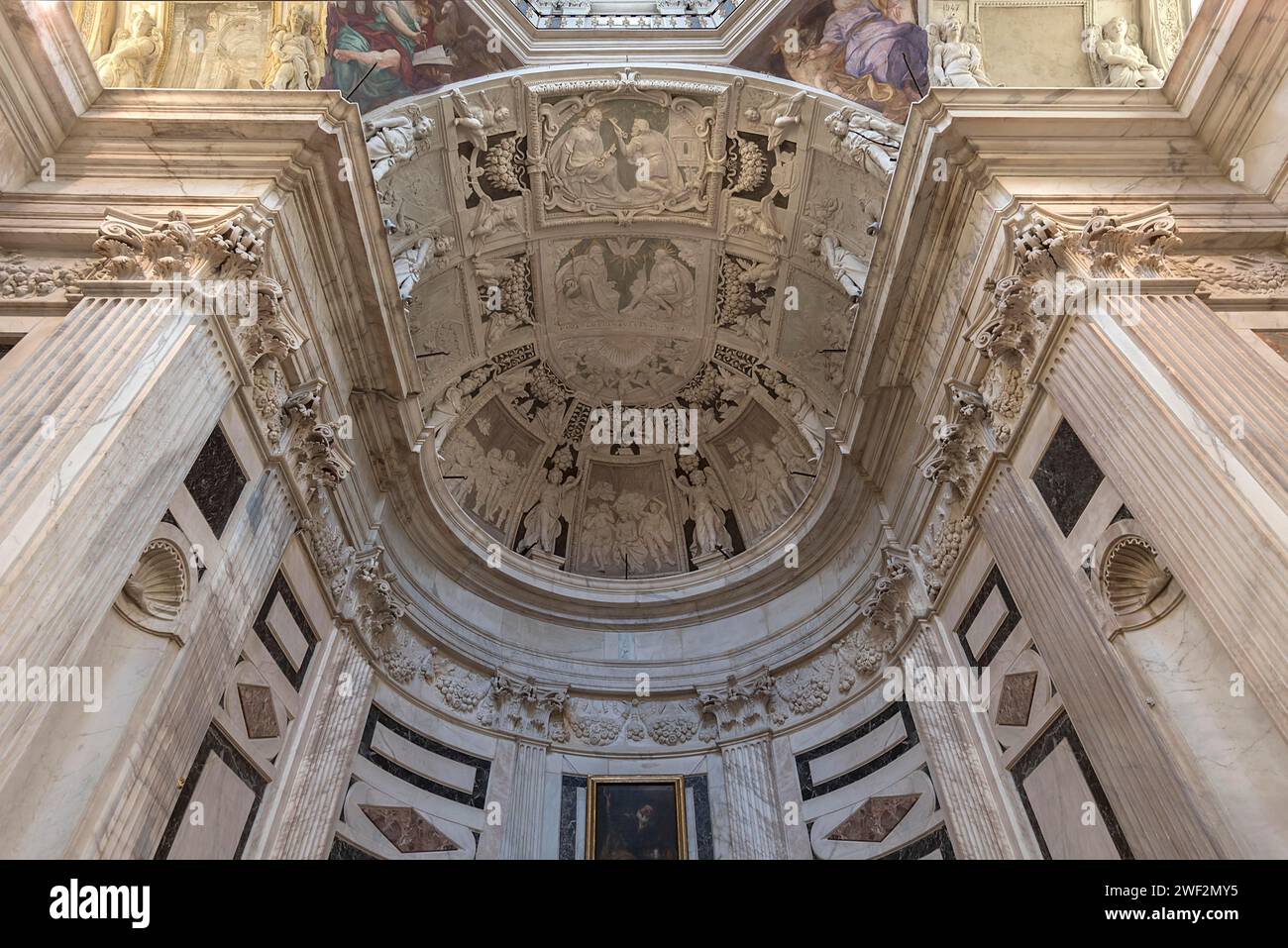 Vault with reliefs above the altar of the church of San Pietro ion ...